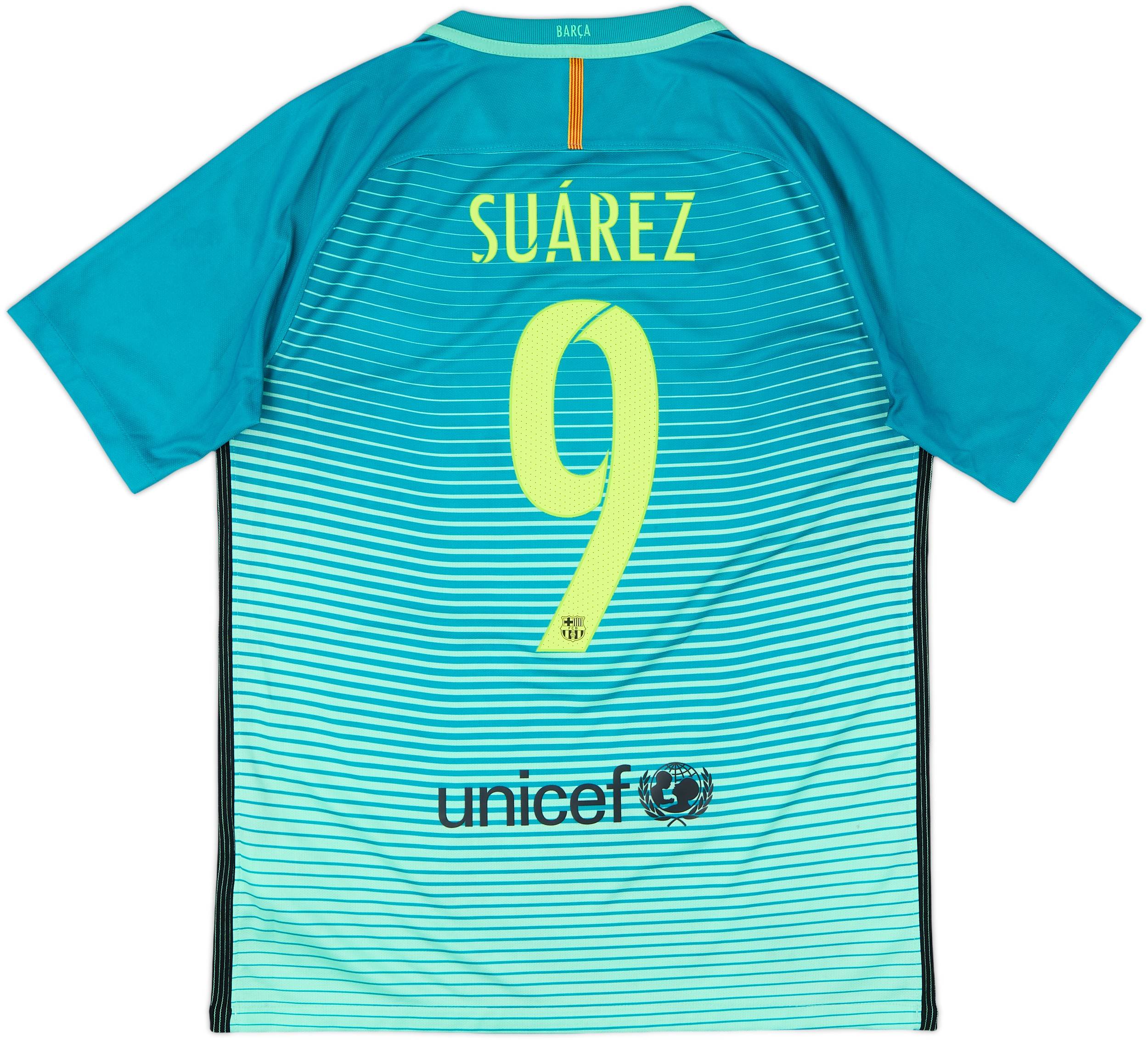 2016-17 Barcelona Third Shirt Suarez #9 - 9/10 - (M)
