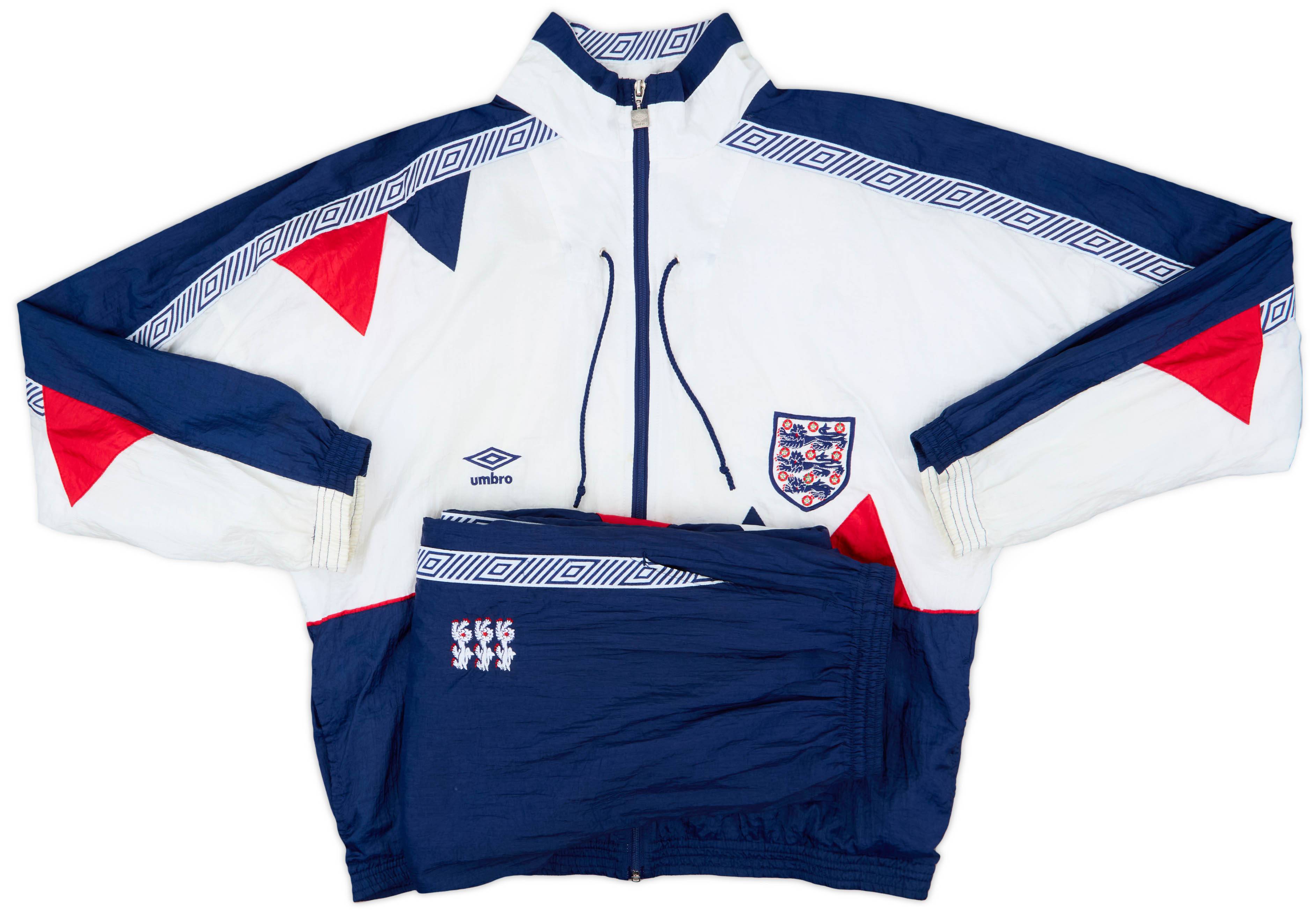 1990-92 England Umbro Tracksuit - 8/10 - (M)