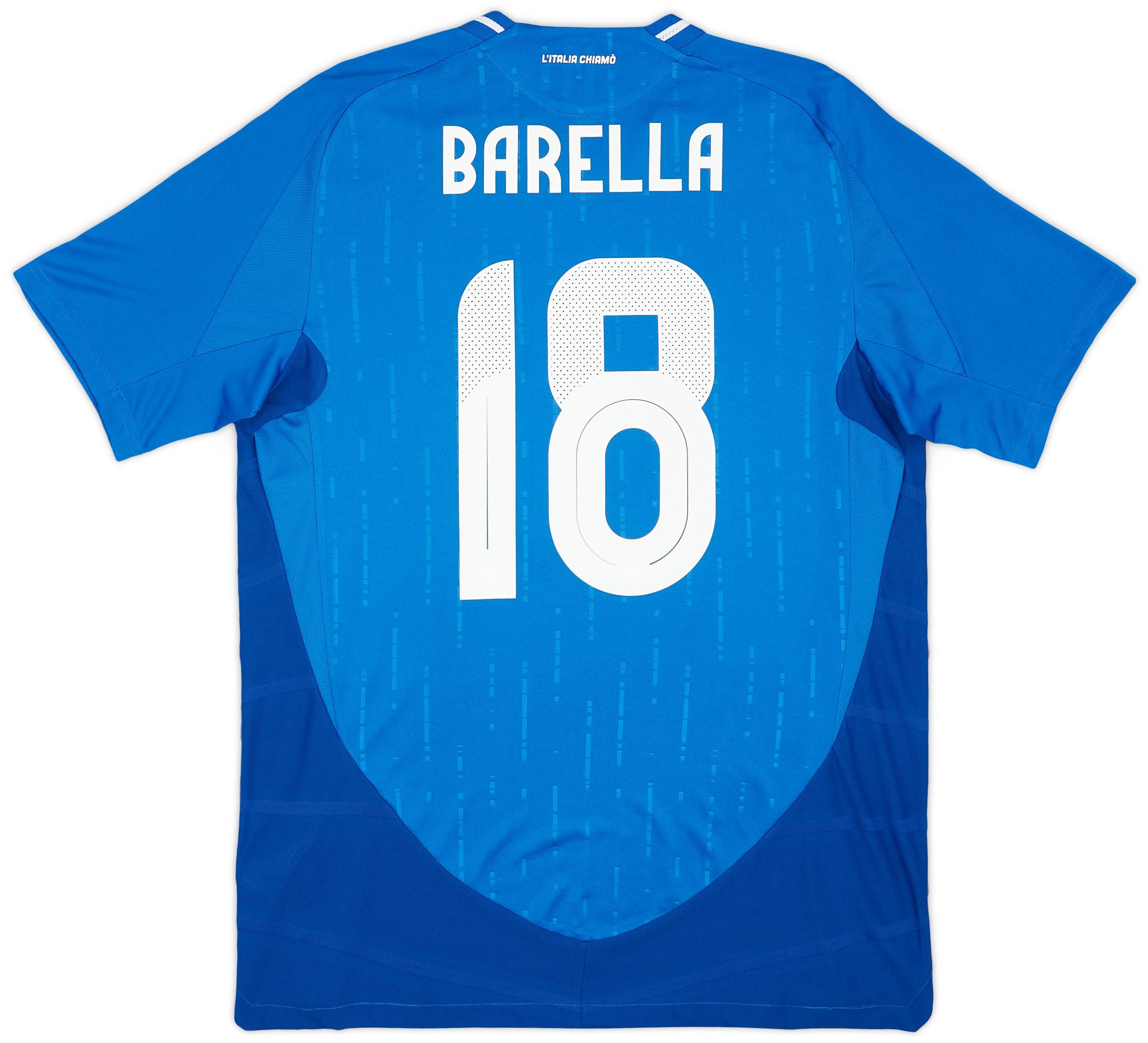 2024-25 Italy Authentic Home Shirt Barella #18