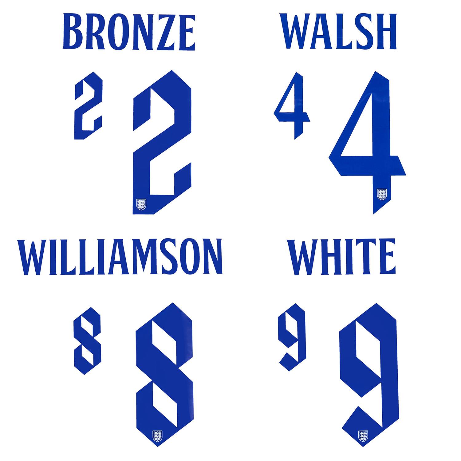 2022-23 England Lionesses Home Name Set