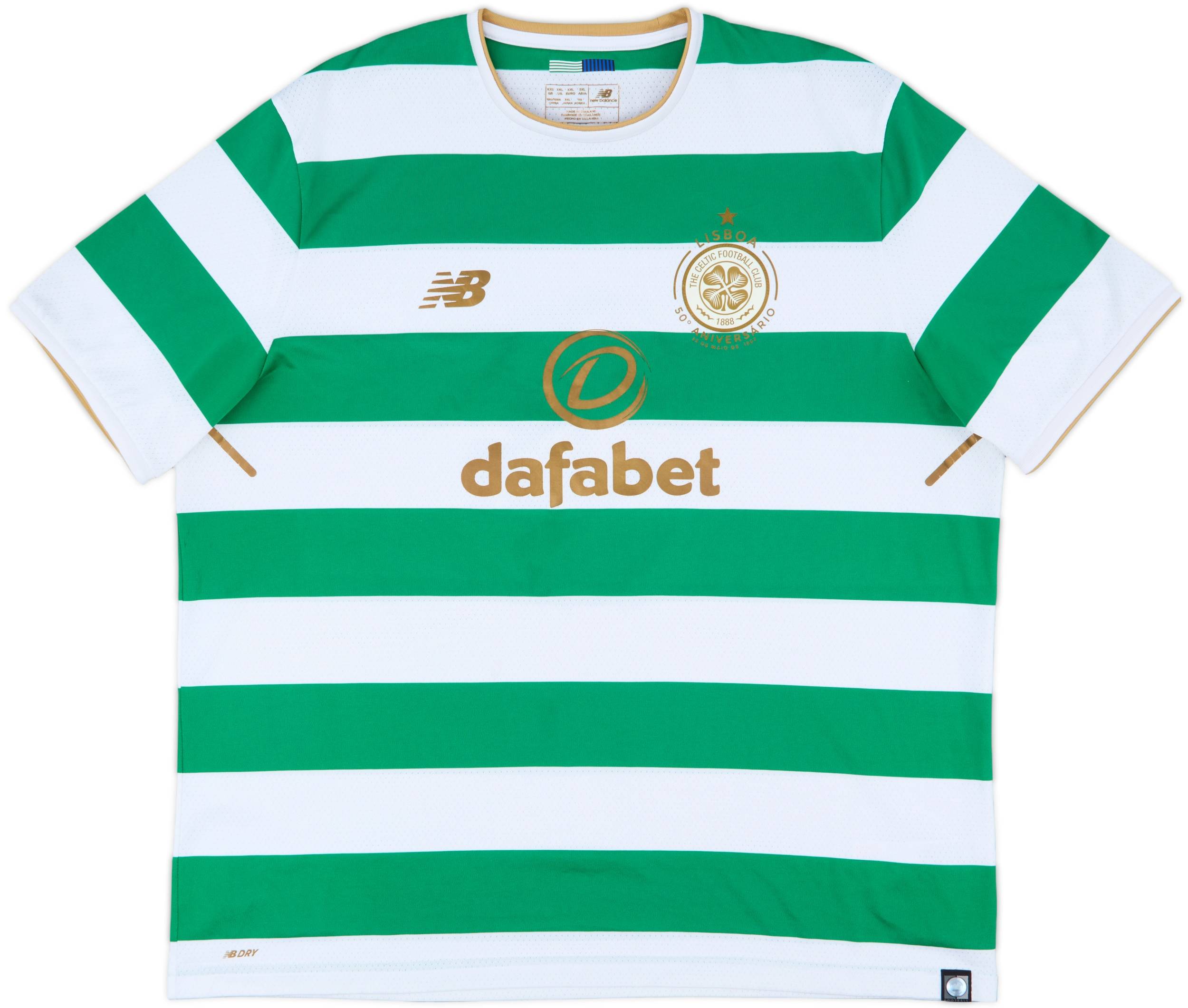 2017-18 Celtic 'Lisbon Lions 50th Anniversary' Home Shirt Brown #8 - 9/ ...