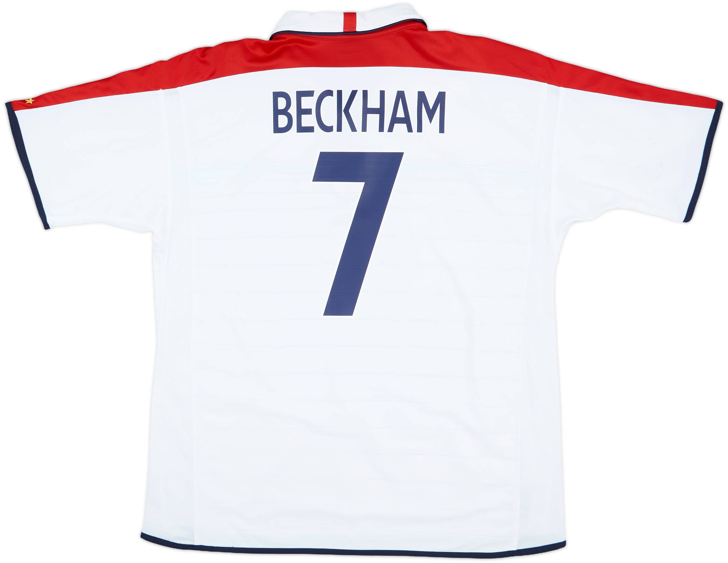 2001-03 England Home Shirt Beckham #7 - 7/10 - (XXL)