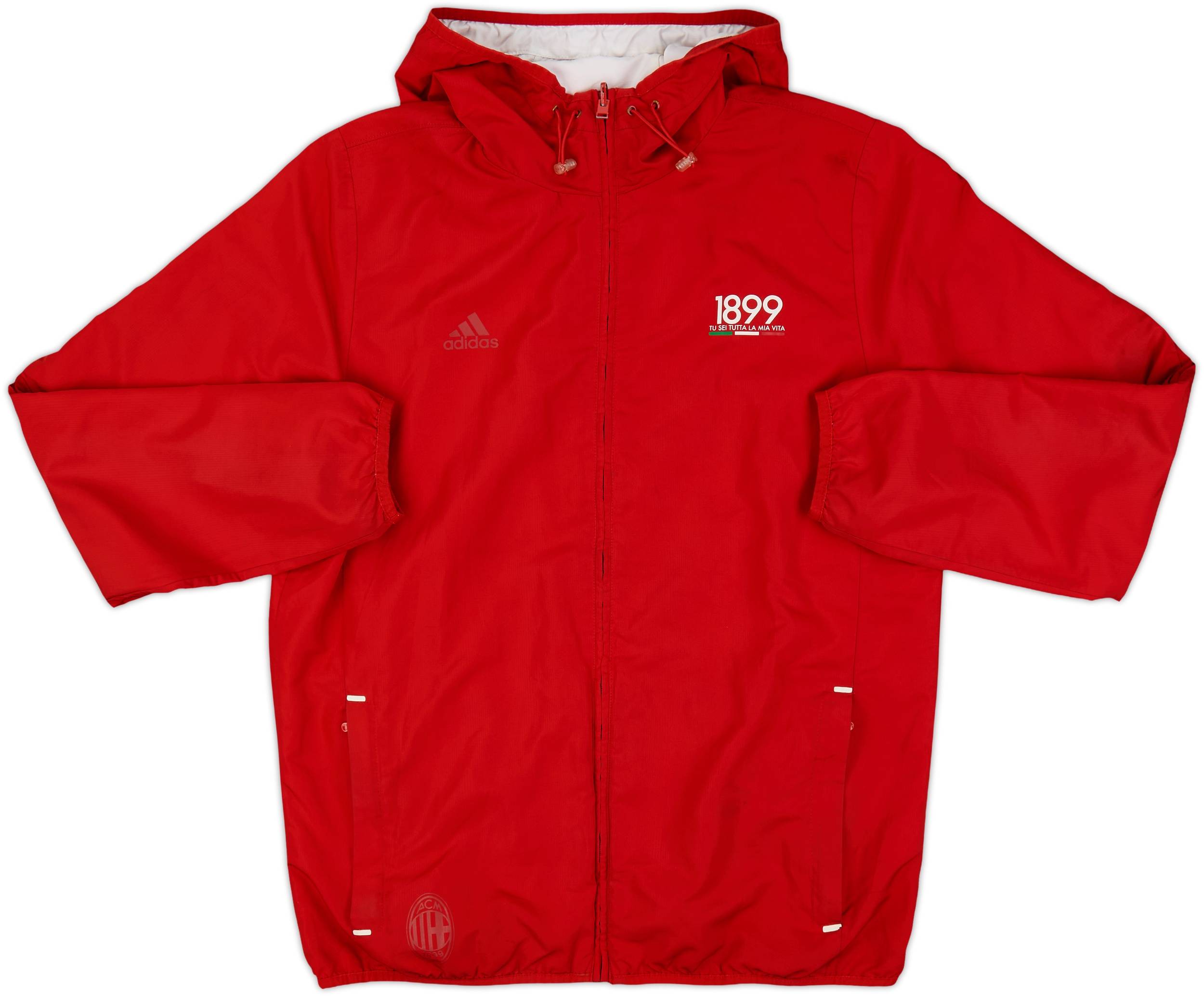 2010-11 AC Milan adidas Reversible Hooded Track Jacket - 5/10 - (L)