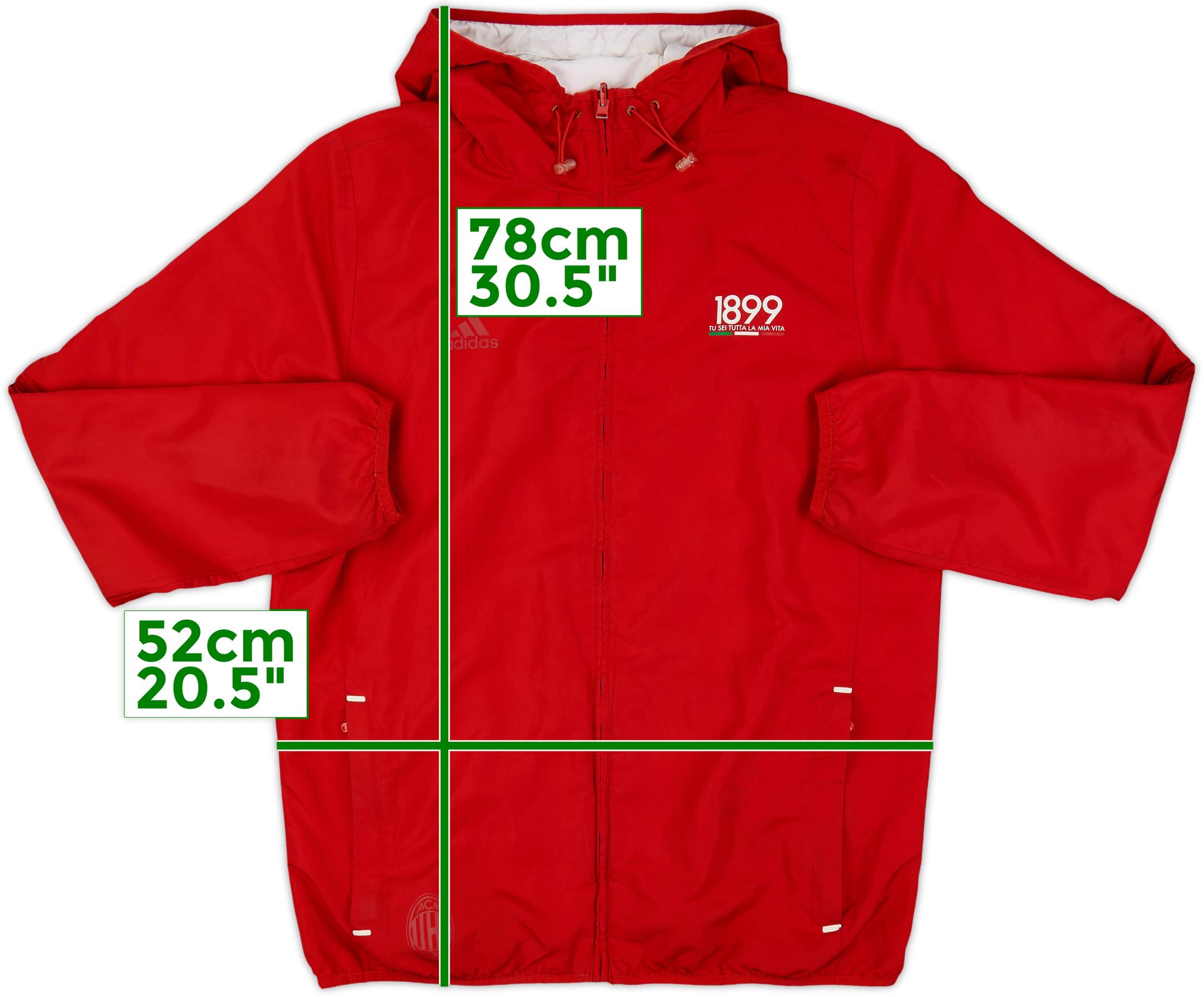 2010-11 AC Milan adidas Reversible Hooded Track Jacket - 5/10 - (L)