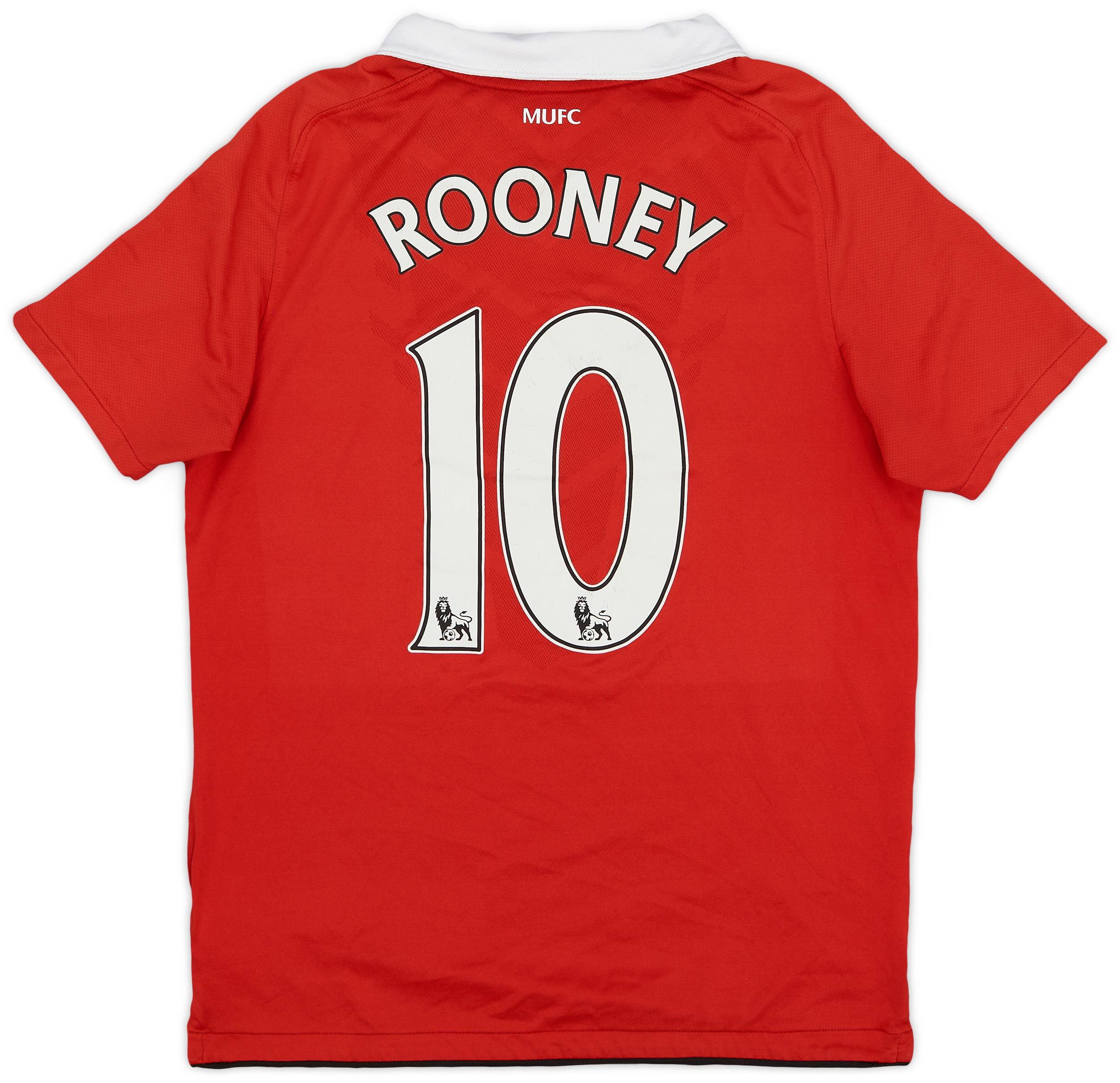 2010-11 Manchester United Home Shirt Rooney #10 - 6/10 - (XL.Boys)