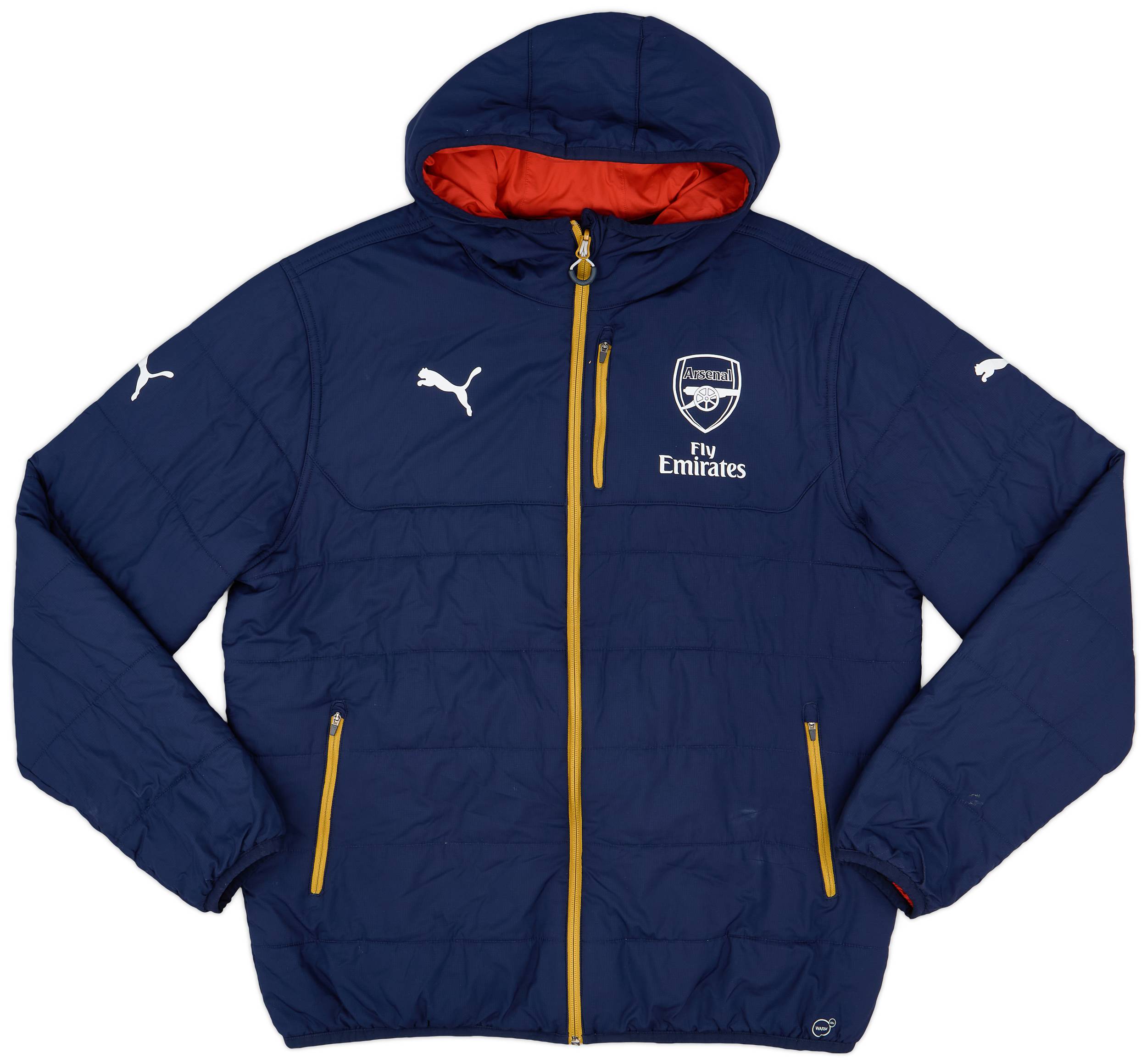 2014-15 Arsenal Puma Reversible Padded Bench Coat - 9/10 - (XXL)