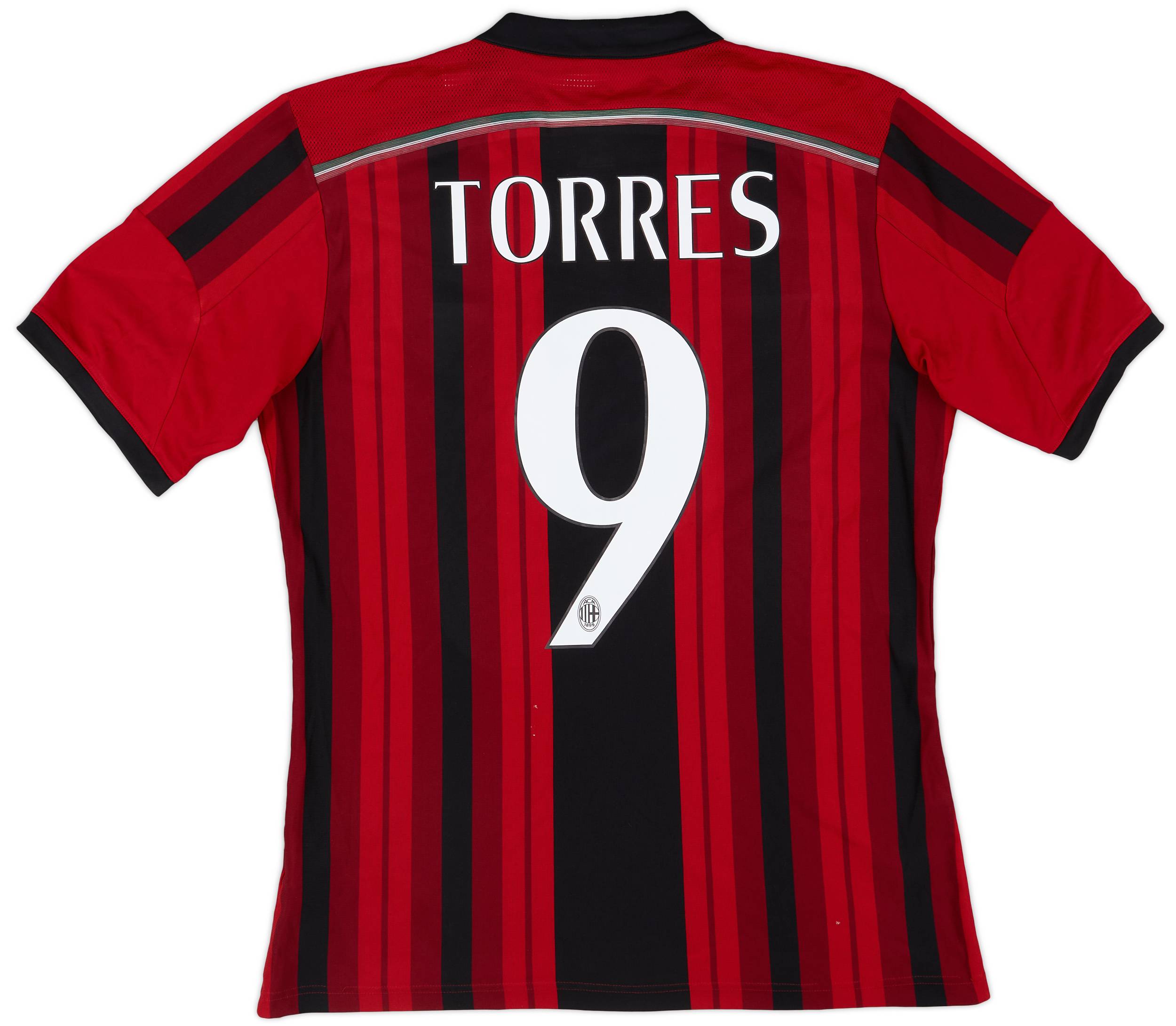 2014-15 AC Milan Home Shirt Torres #9 - 7/10 - (M)