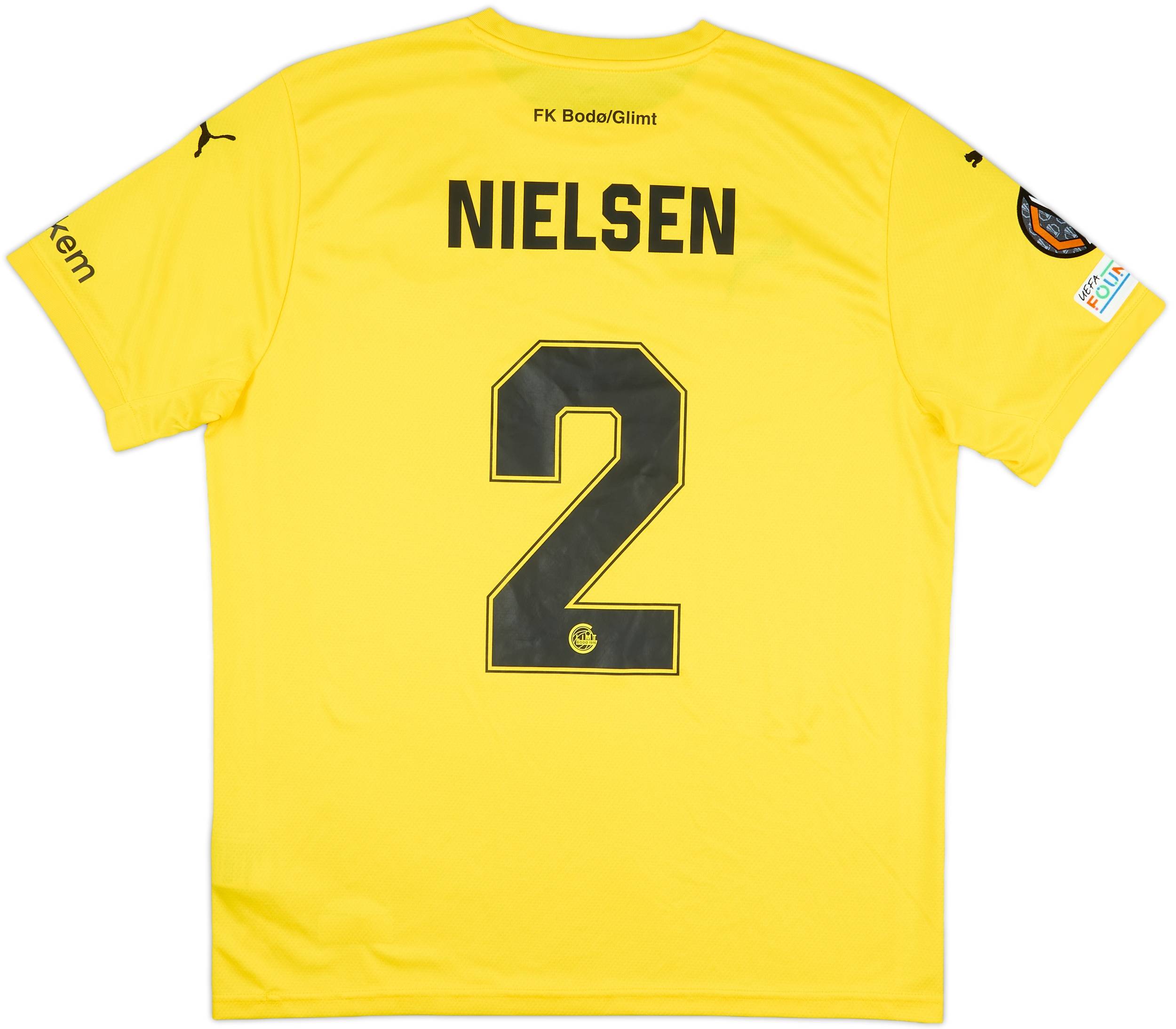 2024-25 Bodo/Glimt Match Issue Europa League Home Shirt Nielsen #2