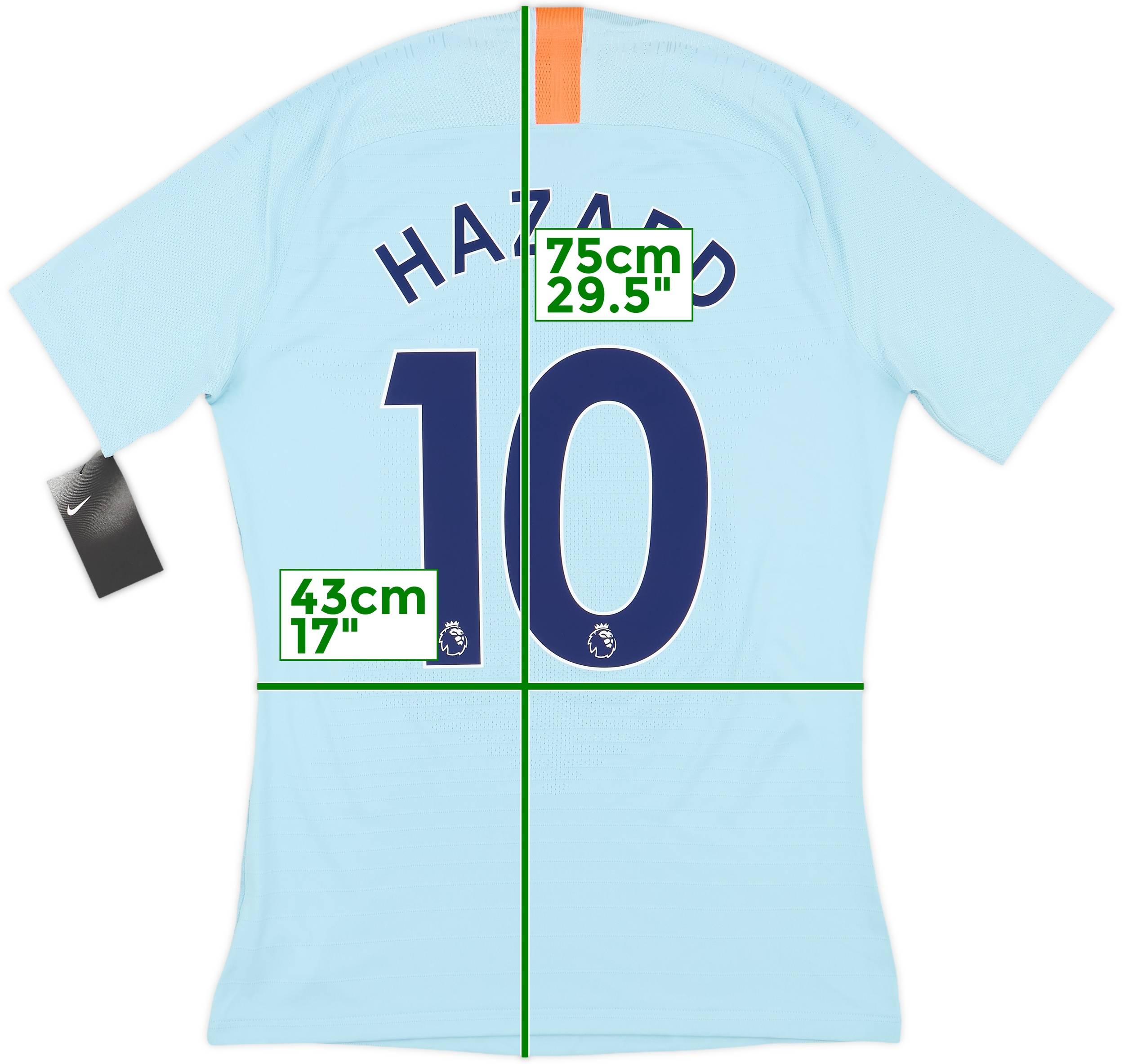 2018-19 Chelsea Authentic Third Shirt Hazard #10 (M)