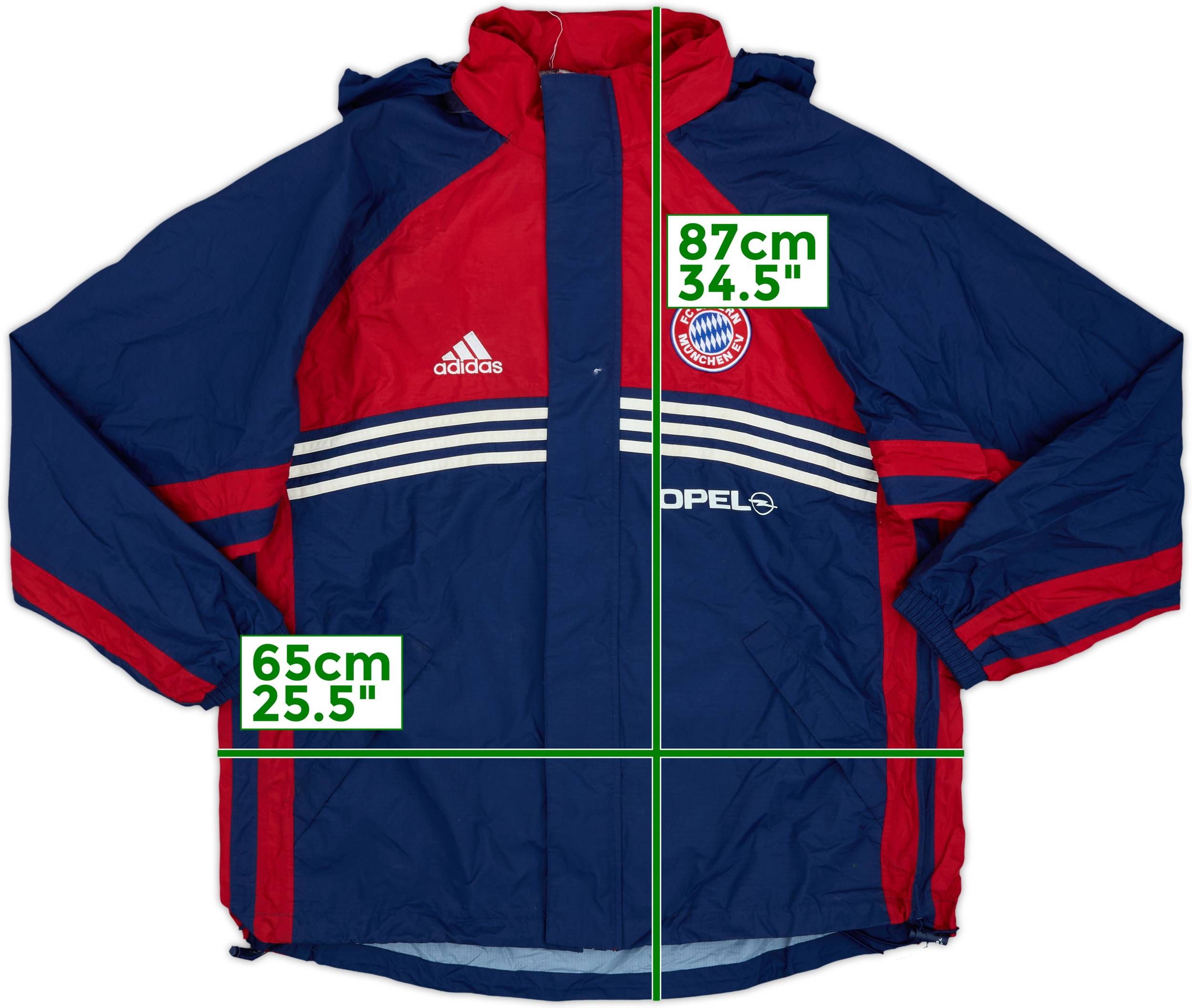 1998-00 Bayern Munich Player Issue adidas Hooded Rain Jacket - 6/10 ...