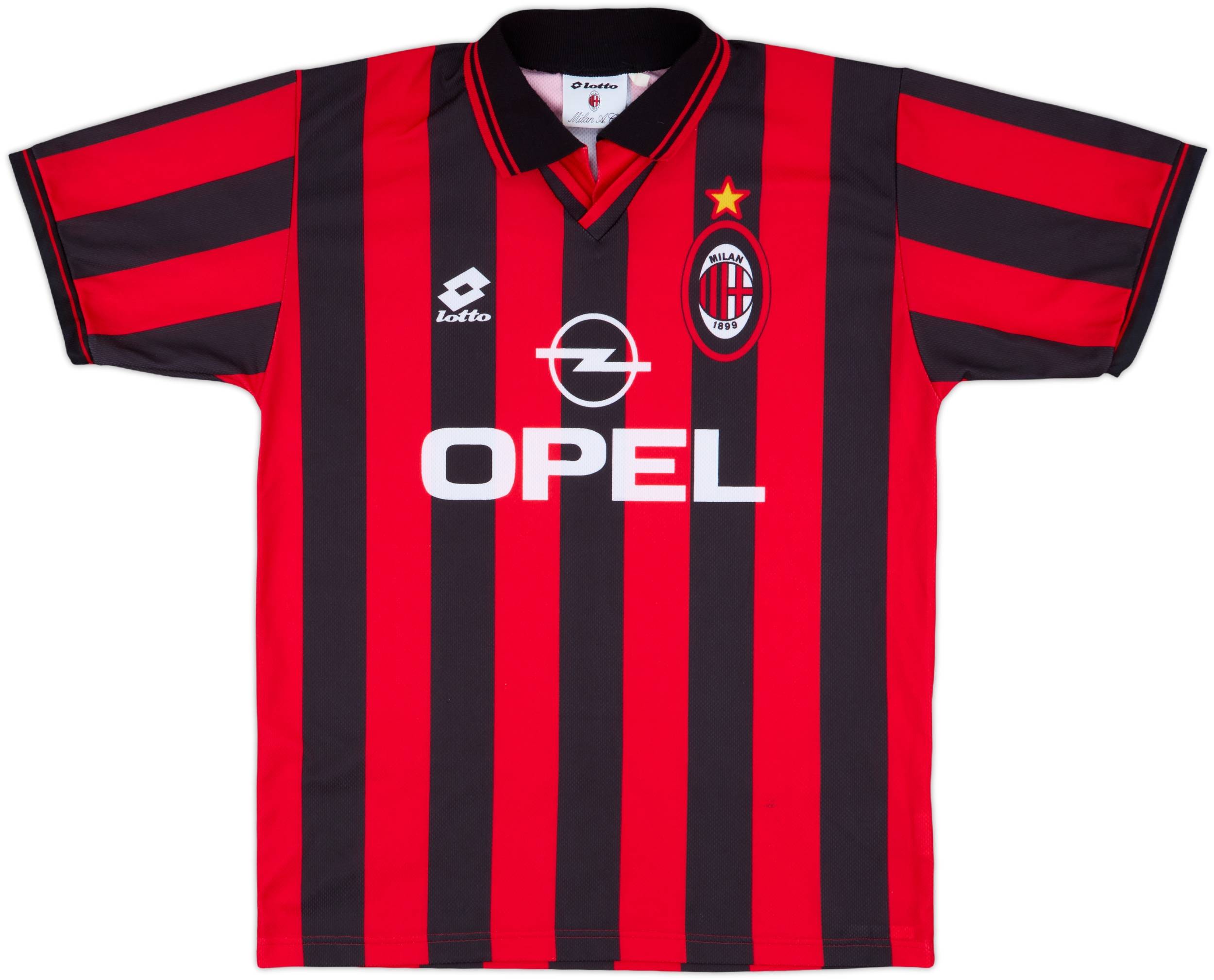 1996-97 AC Milan Basic Home Shirt - 8/10 - (L)