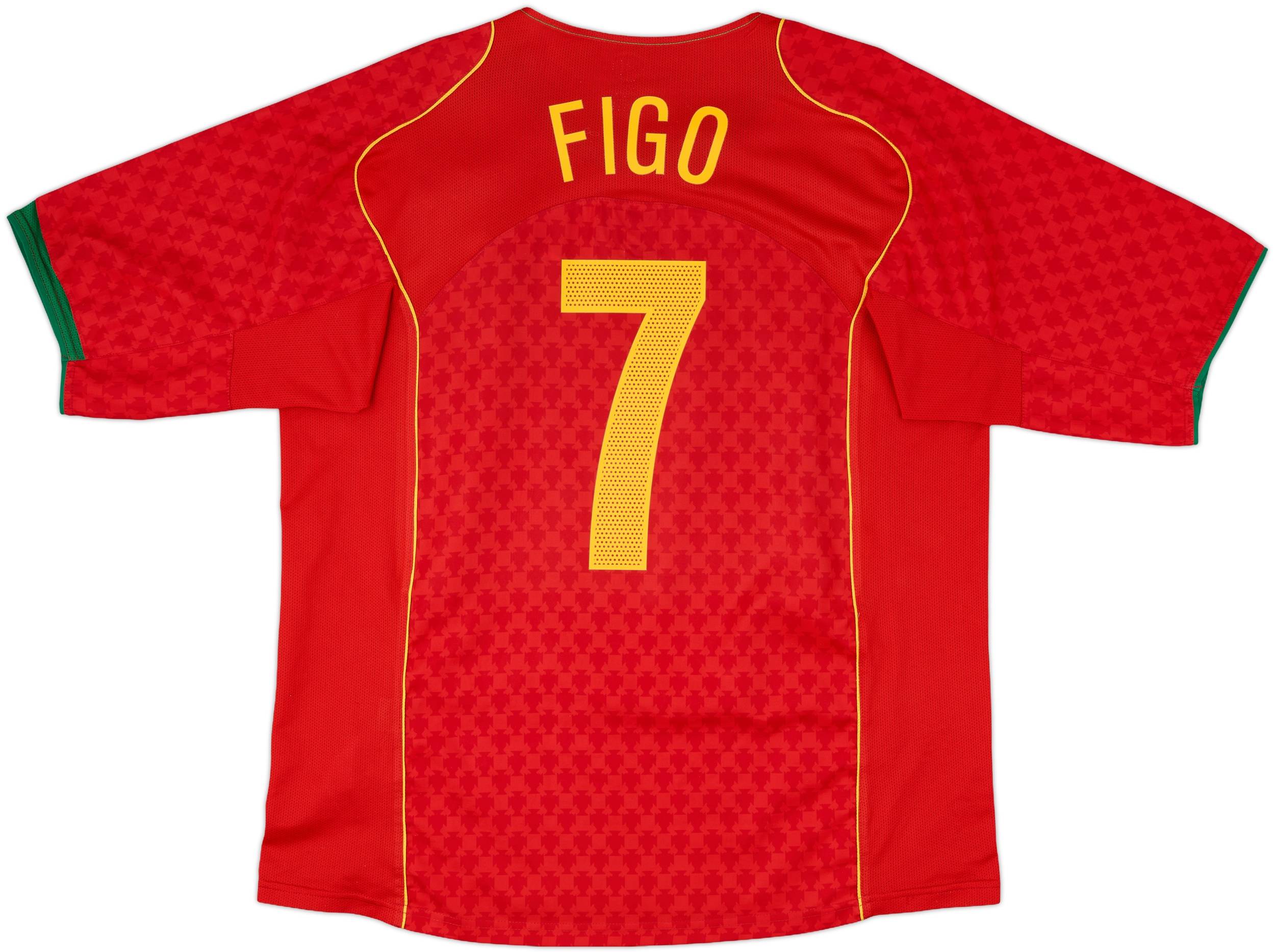 2004-06 Portugal Home Shirt Figo #7 - 10/10 - (XL)