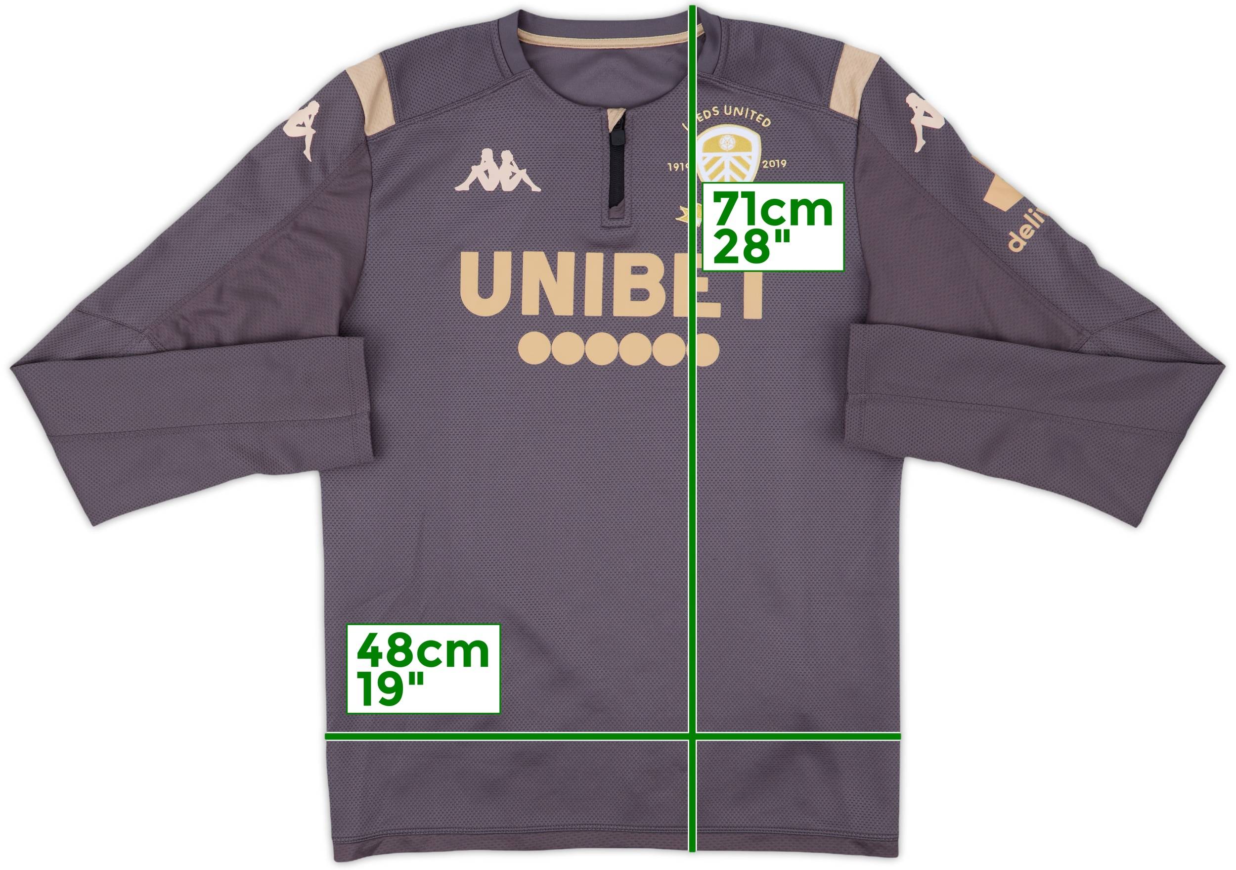 2019-20 Leeds Kappa 1/4 Zip Drill Top - 5/10 - (S)