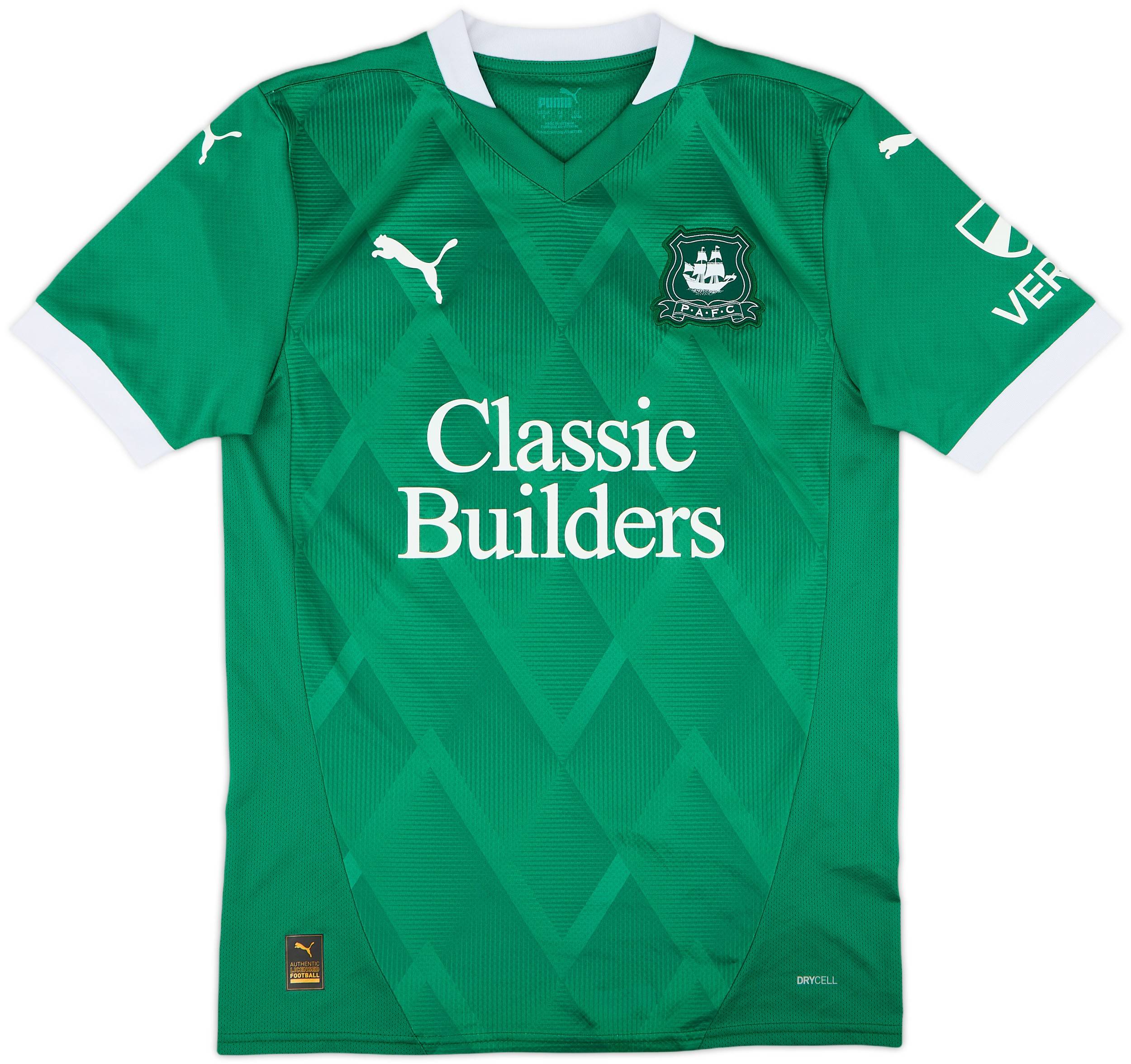 Home Shirt Shirt Pafc Club Shop 2024-25 Plymouth Argyle Home Shirt 10/ ...