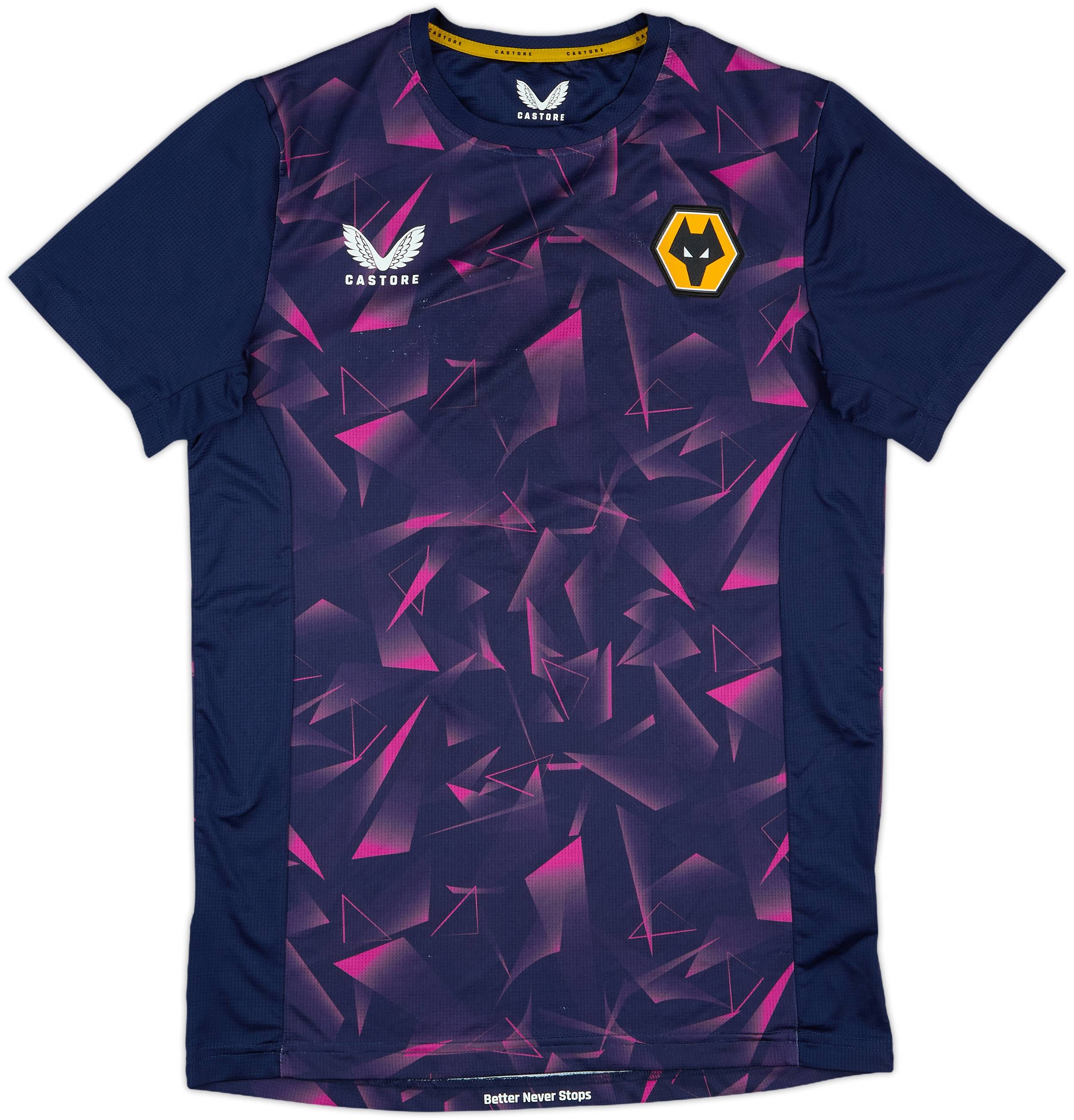 2022-23 Wolves Castore Pre-Match Training Shirt - 7/10 - (XS)