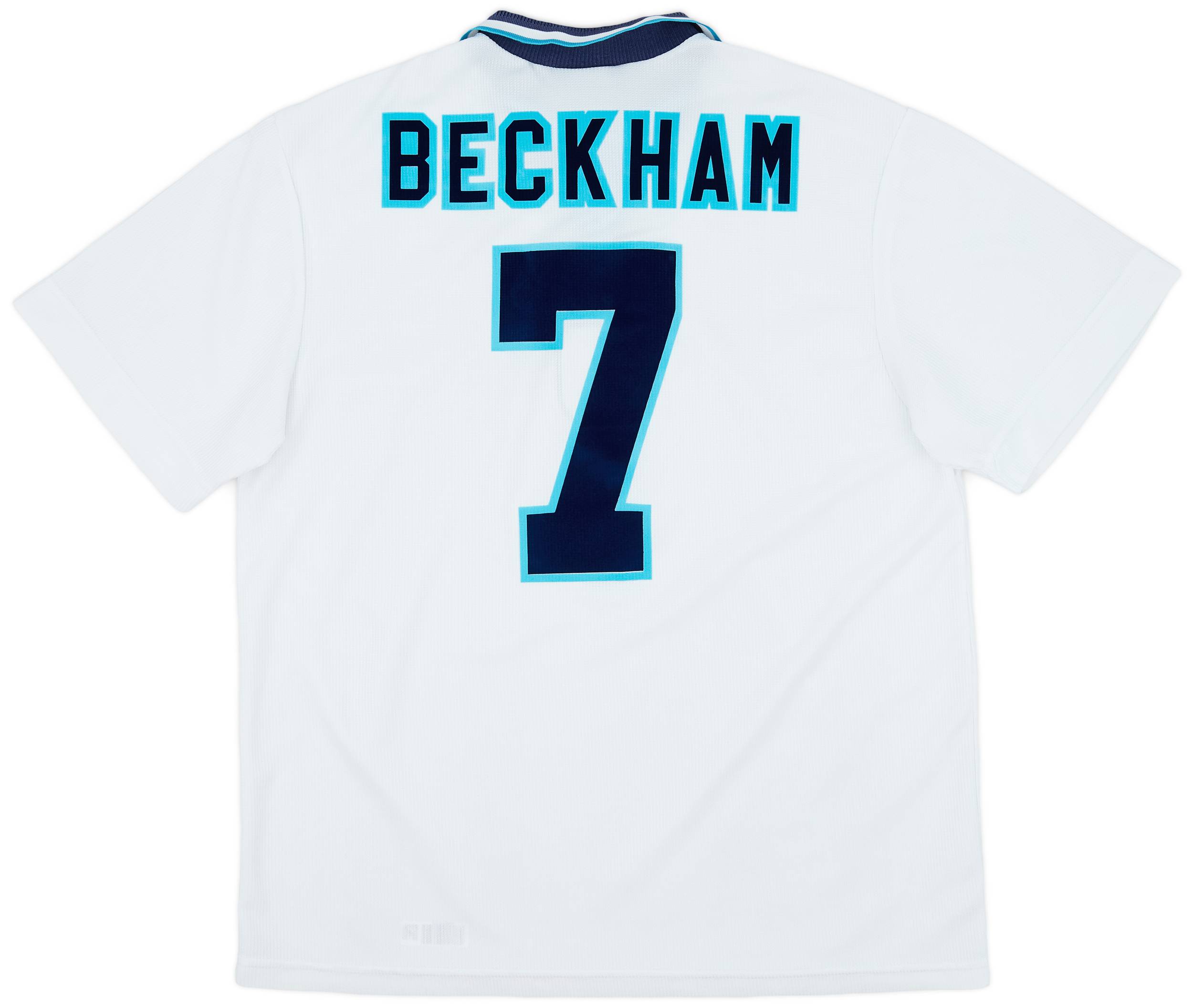 1995-97 England Home Shirt Beckham #7 - 9/10 - (XL)