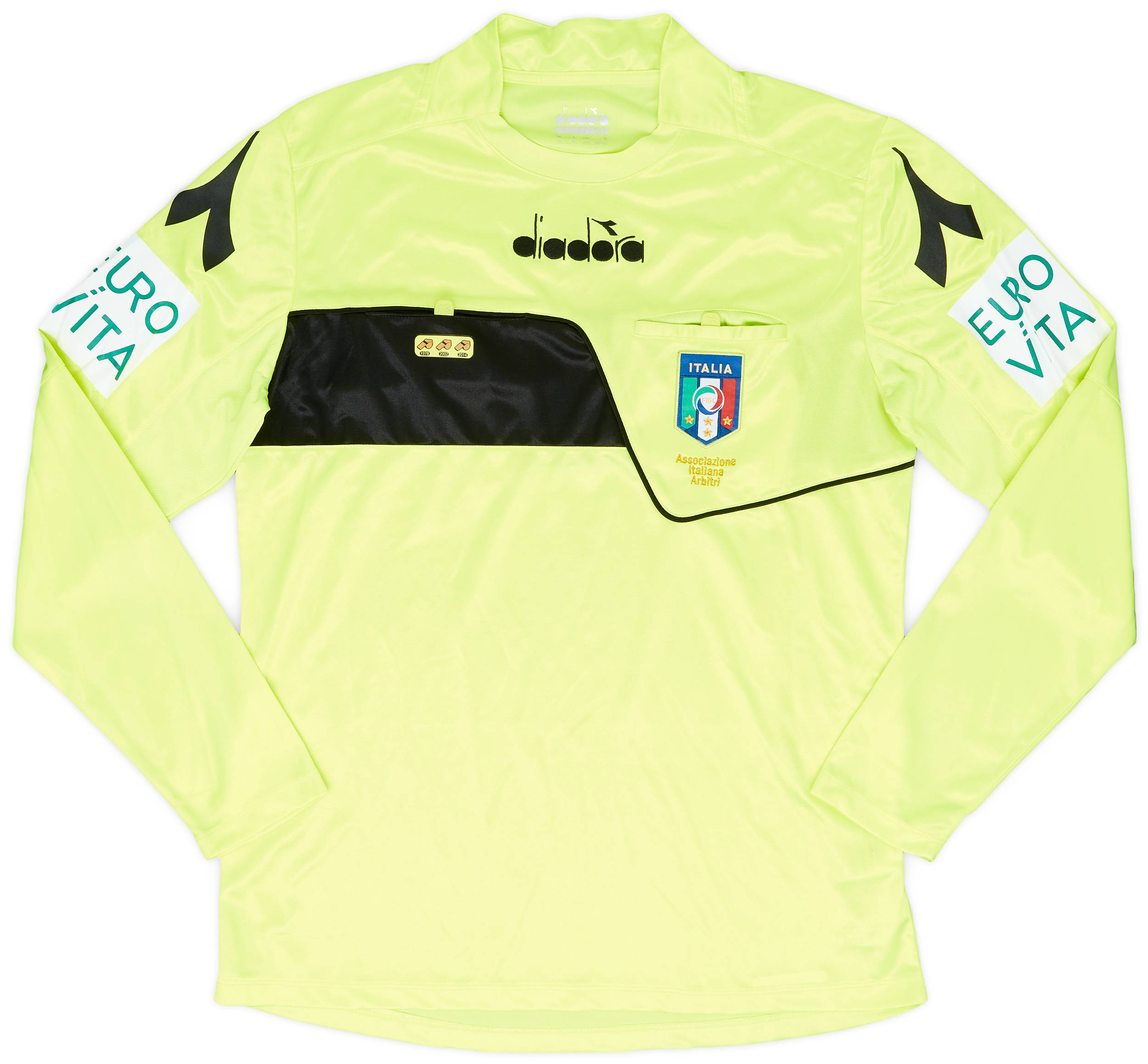 2017-18 Italy Diadora Referee L/S Shirt - 8/10 - (M)