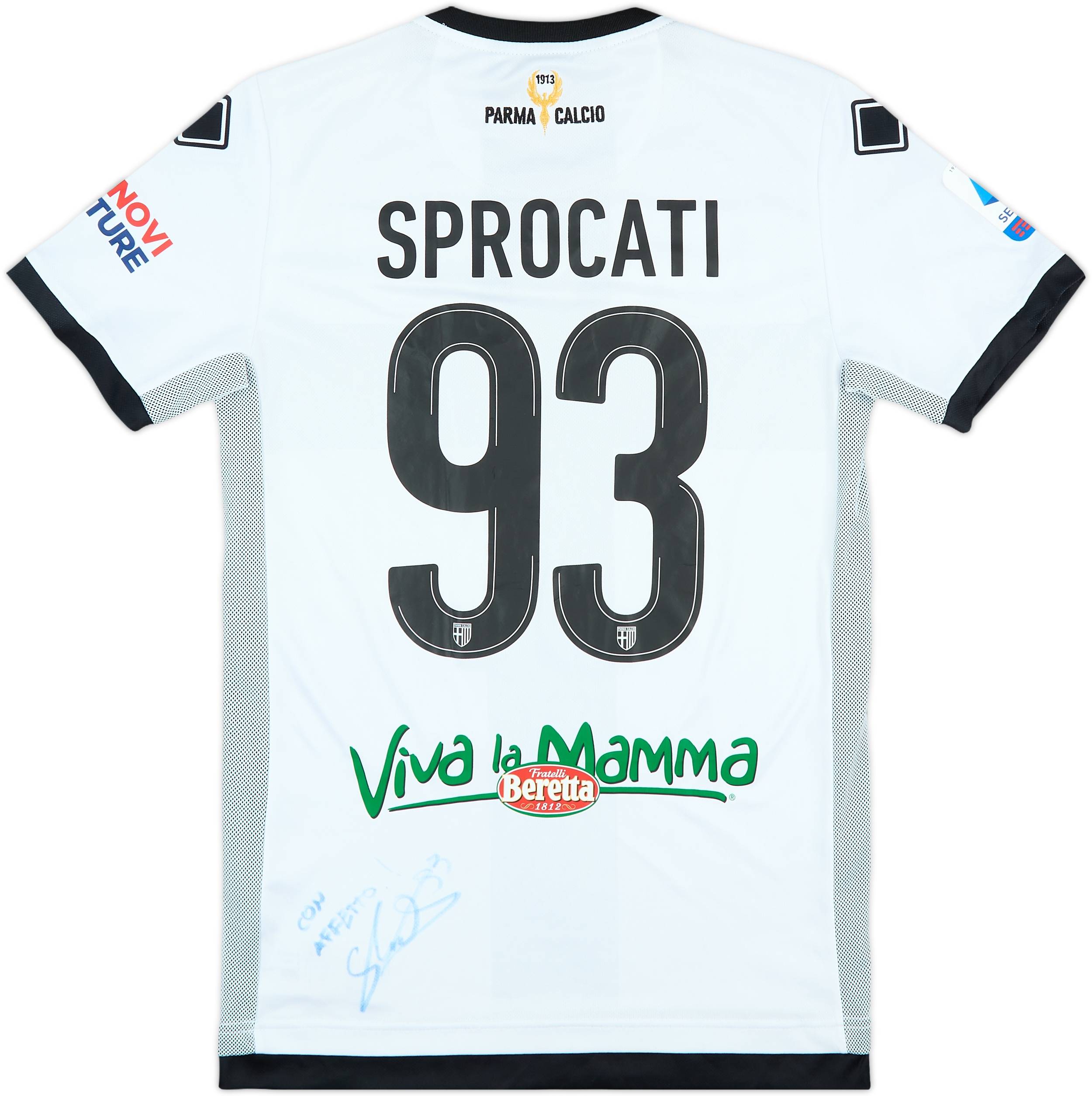 2019-20 Parma Match Issue Signed Home Shirt Sprocati #93