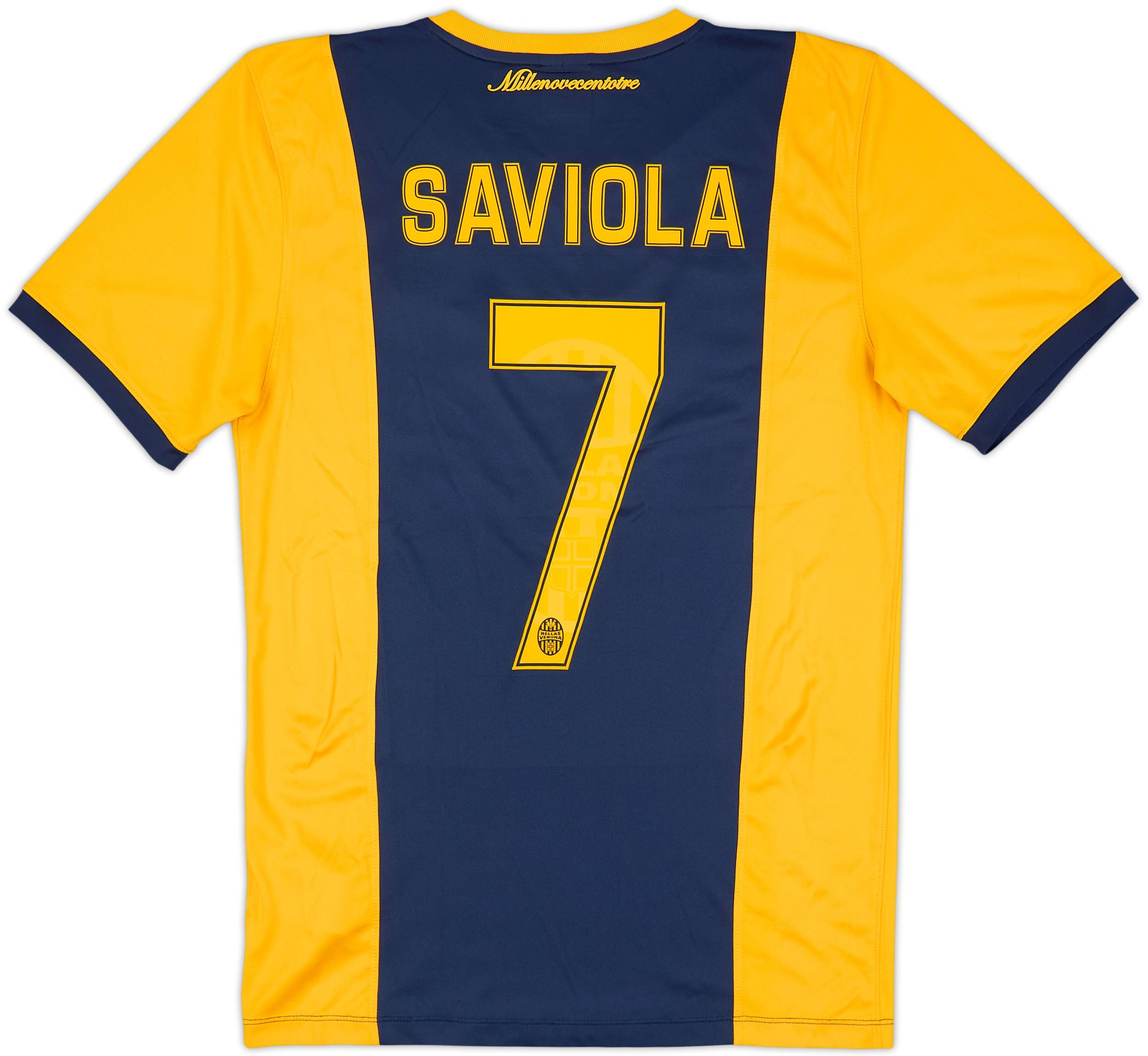 2014-15 Hellas Verona Home Shirt Saviola #7 - 8/10 - (S)