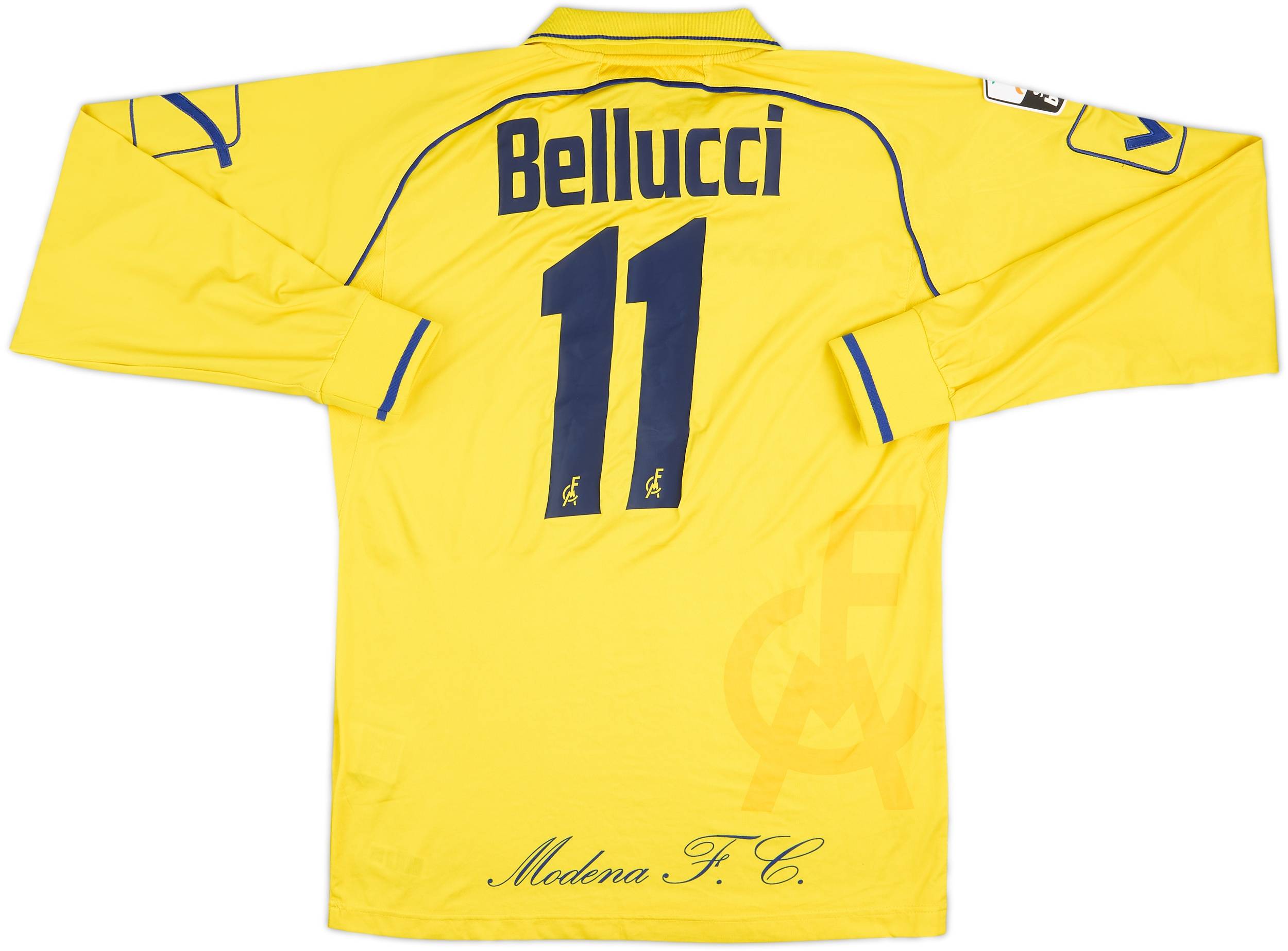 2010-11 Modena Match Issue Home L/S Shirt Bellucci #11