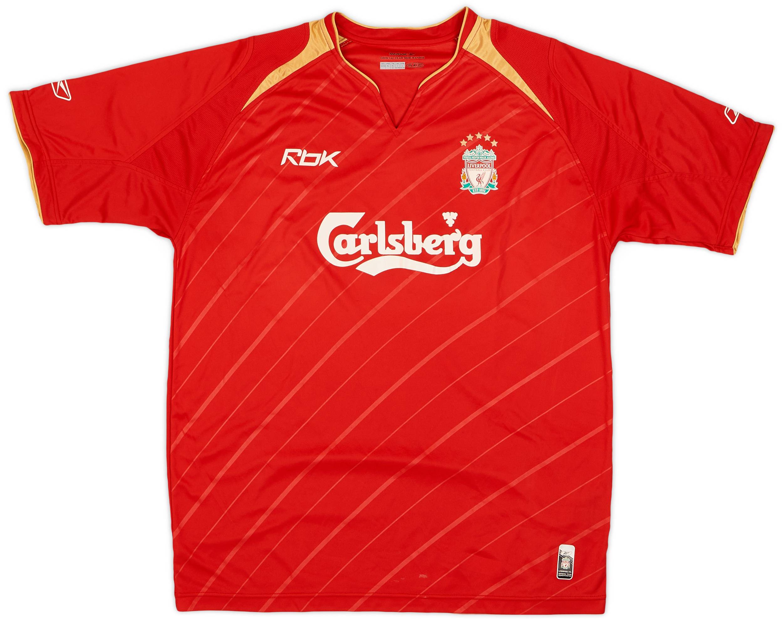 2005-06 Liverpool CL Home Shirt - 8/10 - (L)