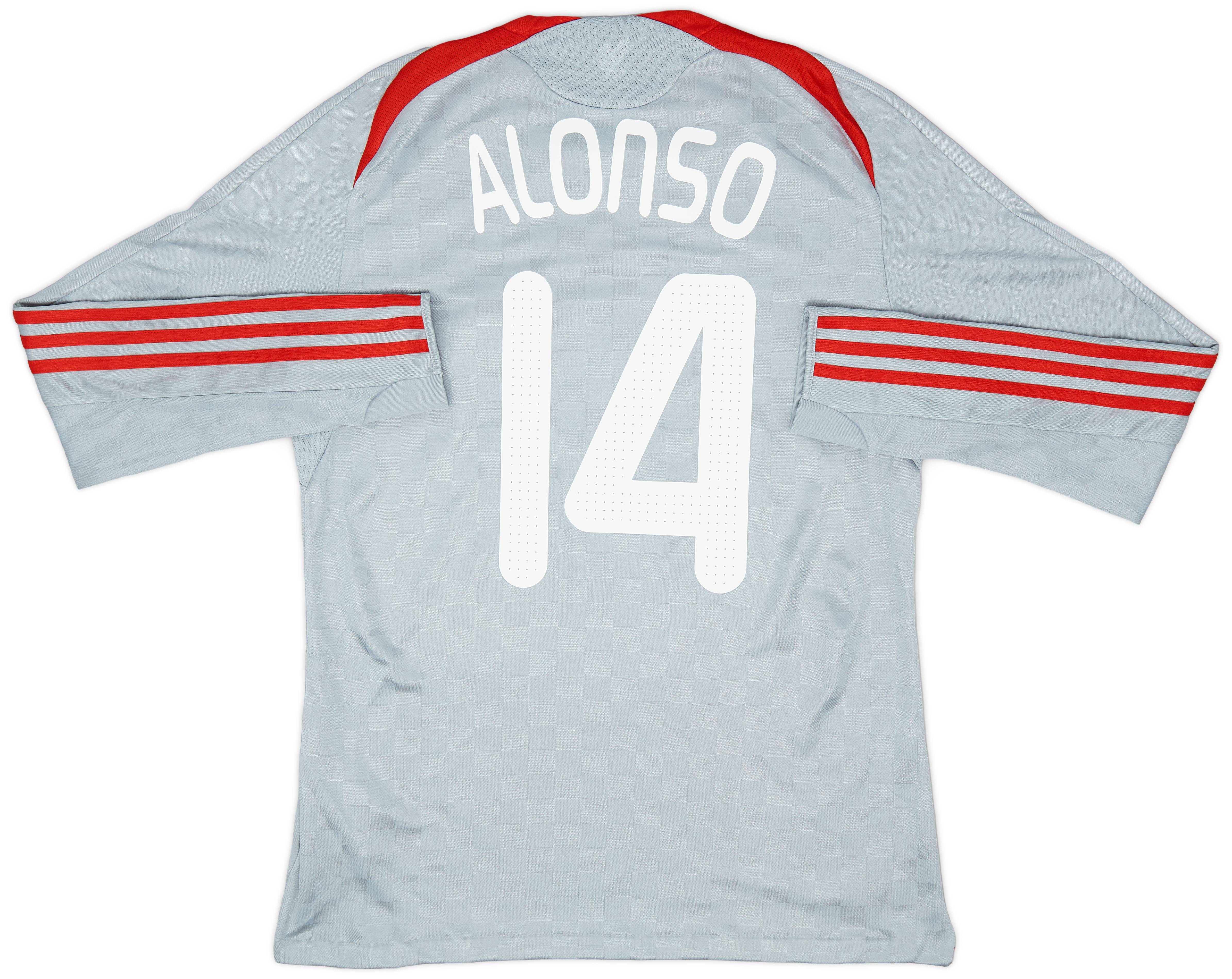 2008-09 Liverpool Away L/S Shirt Alonso #14 - 8/10 - (M)