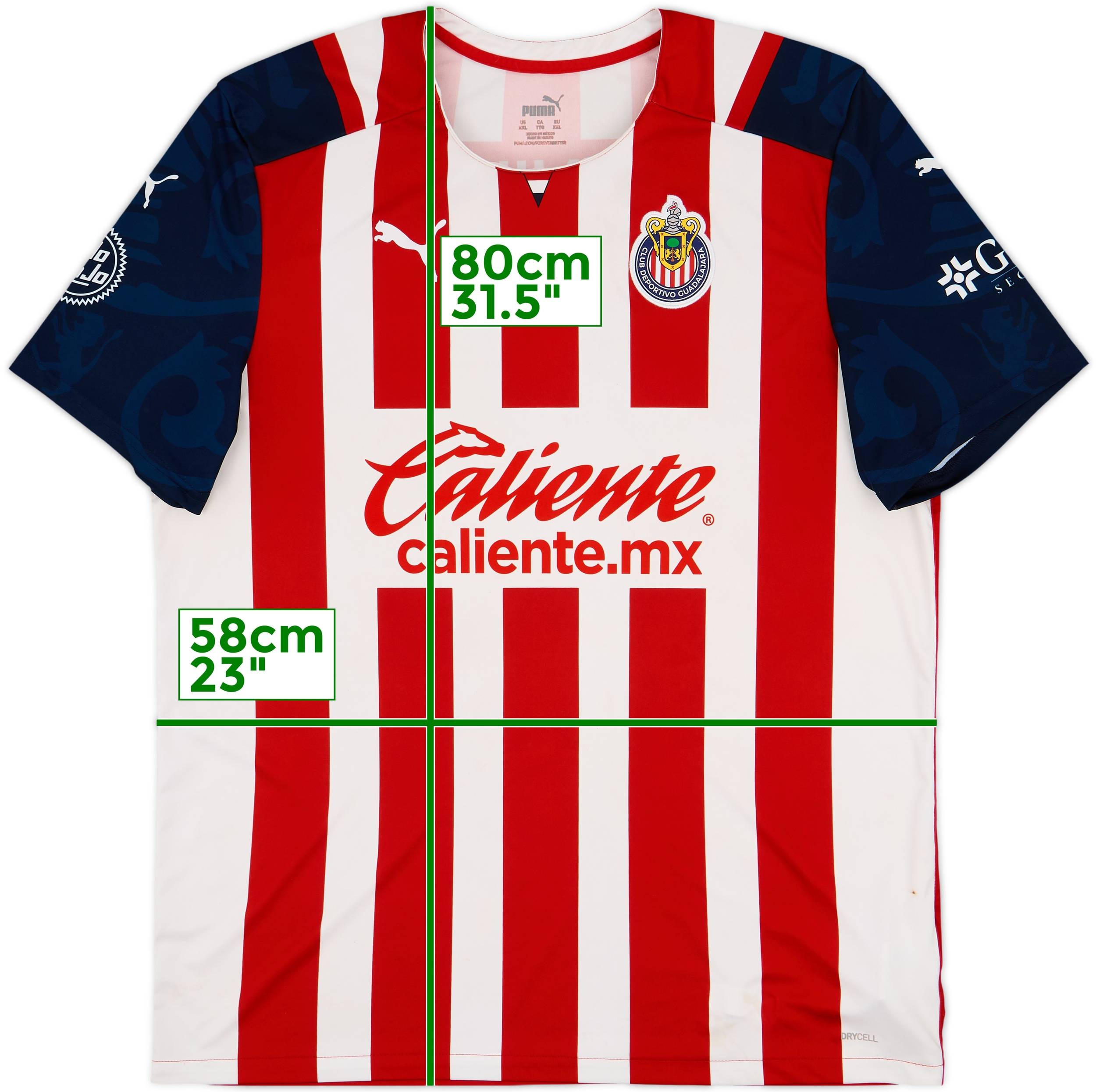 2021-22 Chivas Guadalajara Home Shirt - 9/10 - (XXL)