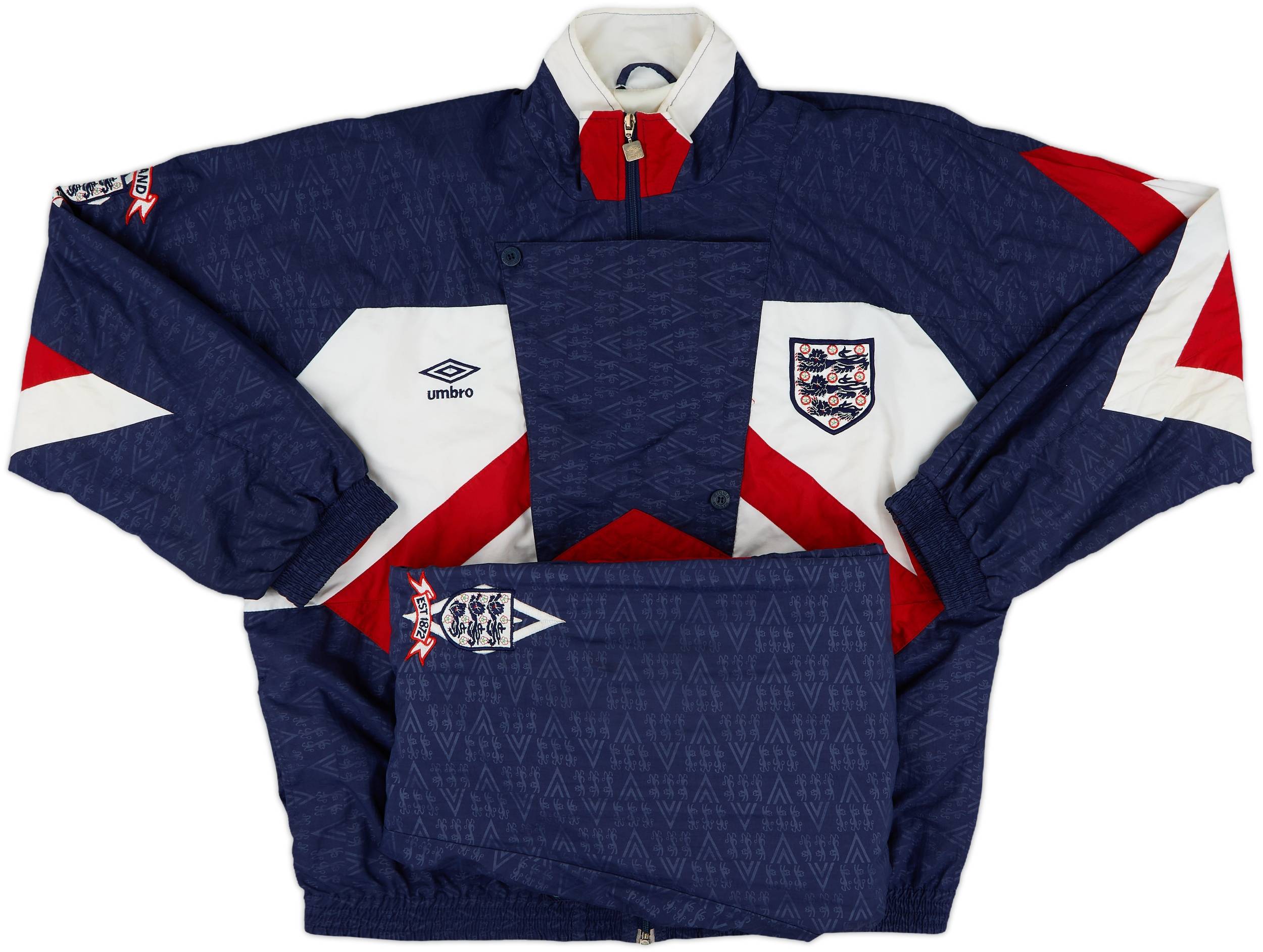 1990-92 England Umbro Tracksuit - 9/10 - (XL)