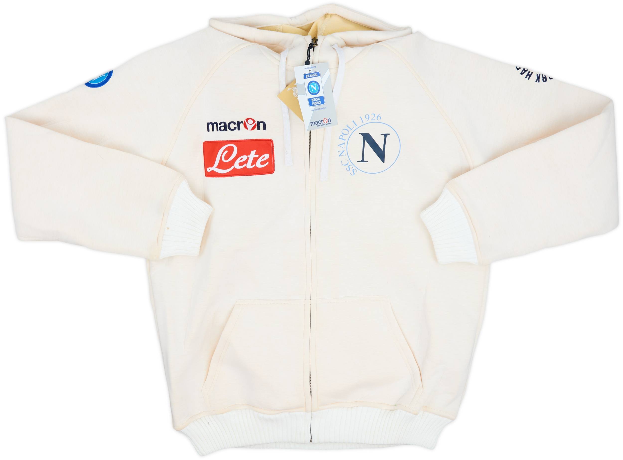 2009-10 Napoli Macron Hooded Track Jacket (L)