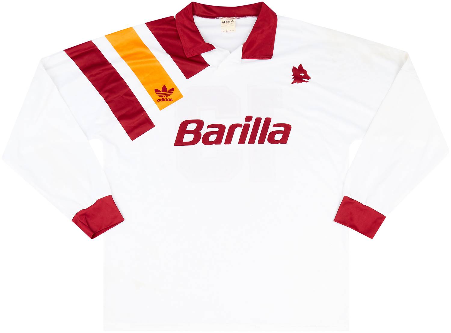 1993-94 Roma Match Issue Away L/S Shirt #13