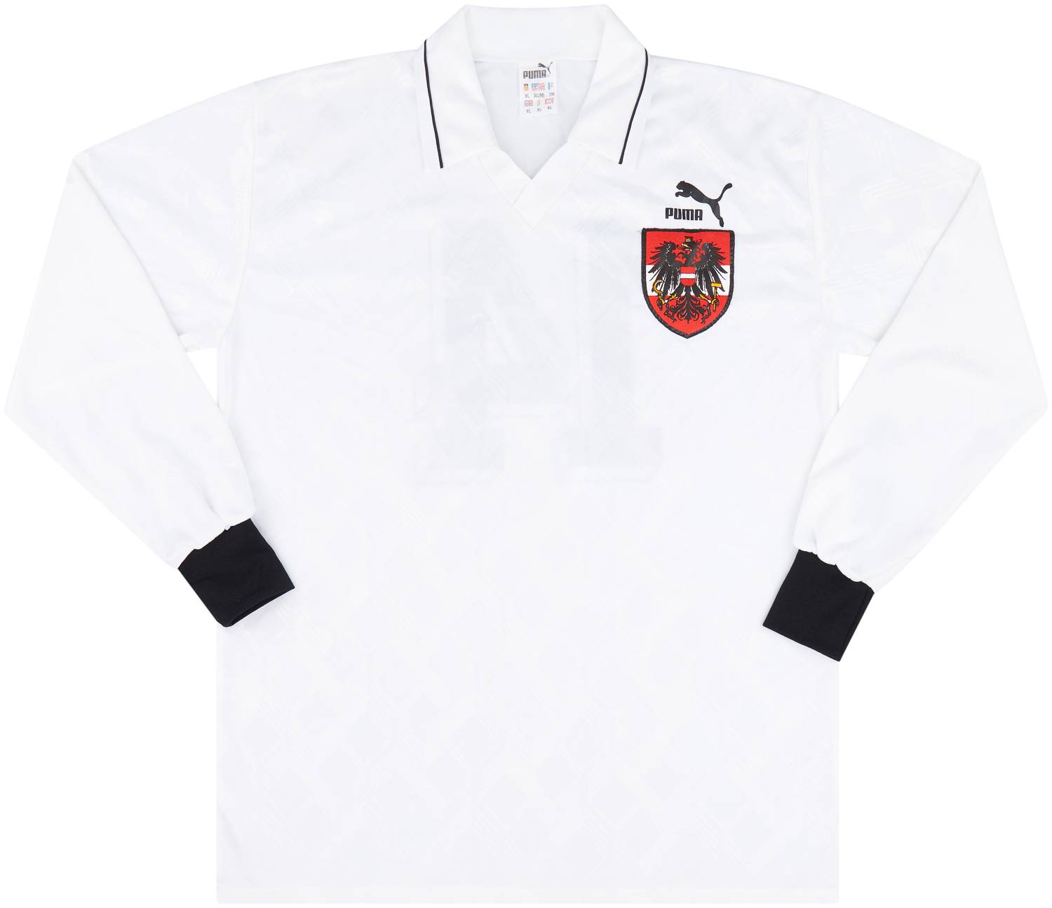 1992 Austria Match Issue Home L/S Shirt #14