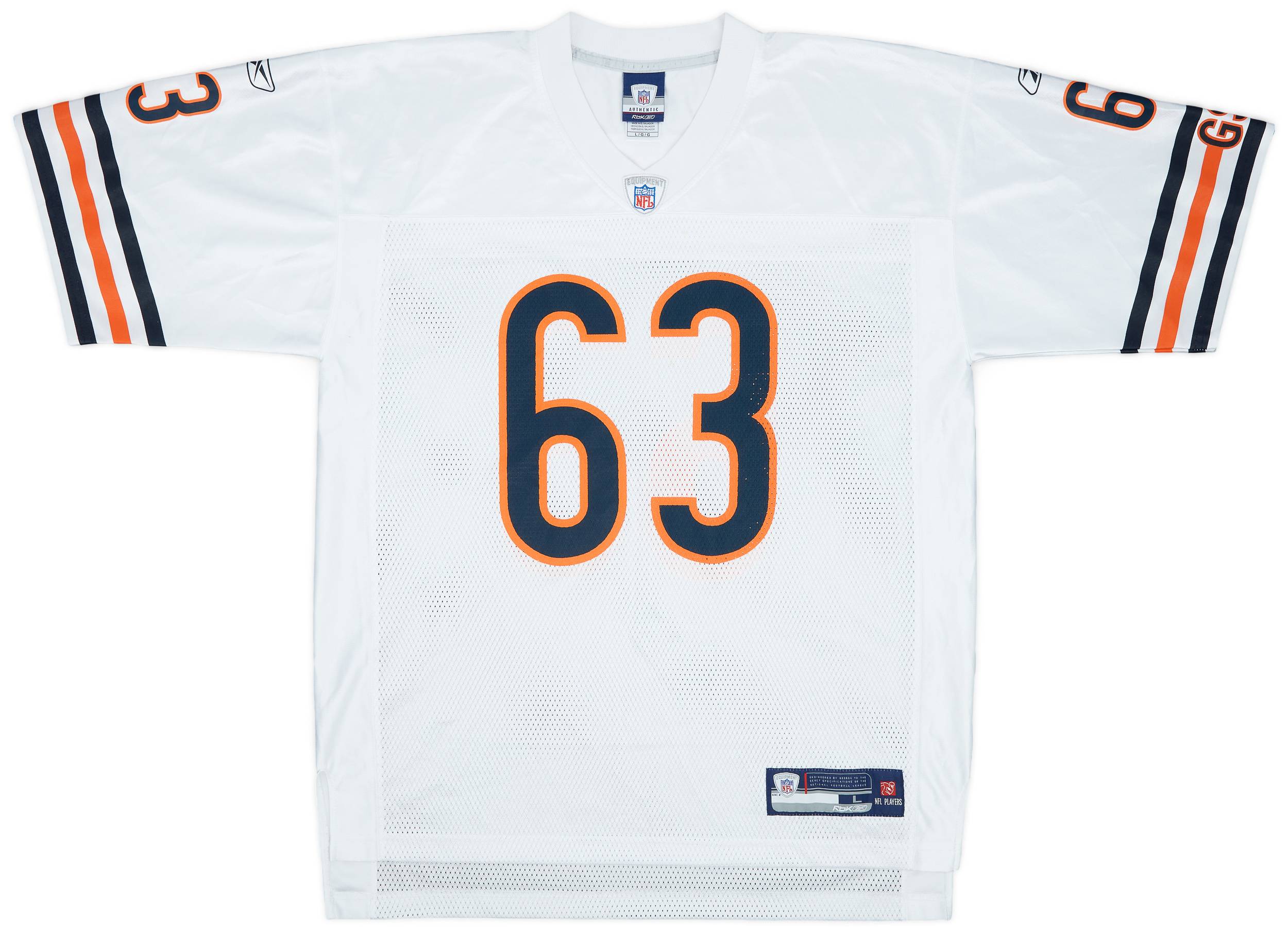 2007 Chicago Bears Garza #63 Reebok On Field Away Jersey - 9/10 - (L)