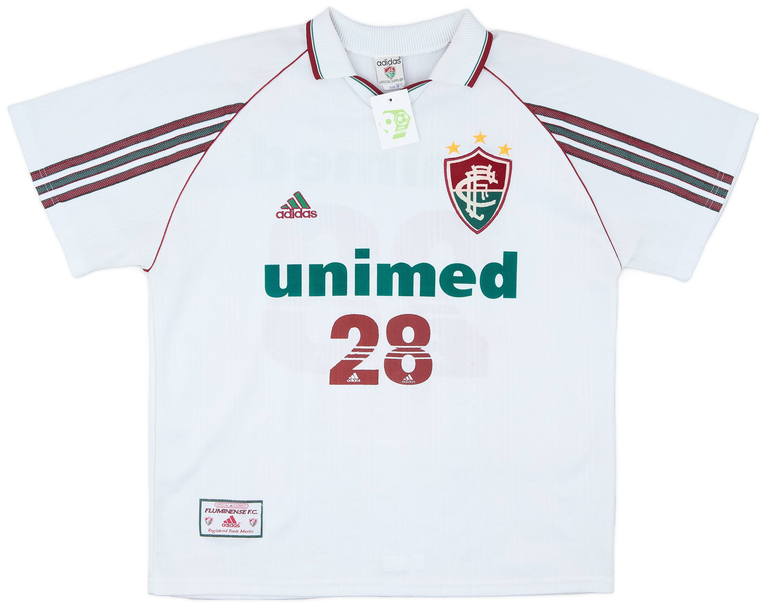 1998-00 Fluminense Away Shirt #28 - 7/10 - (XL)