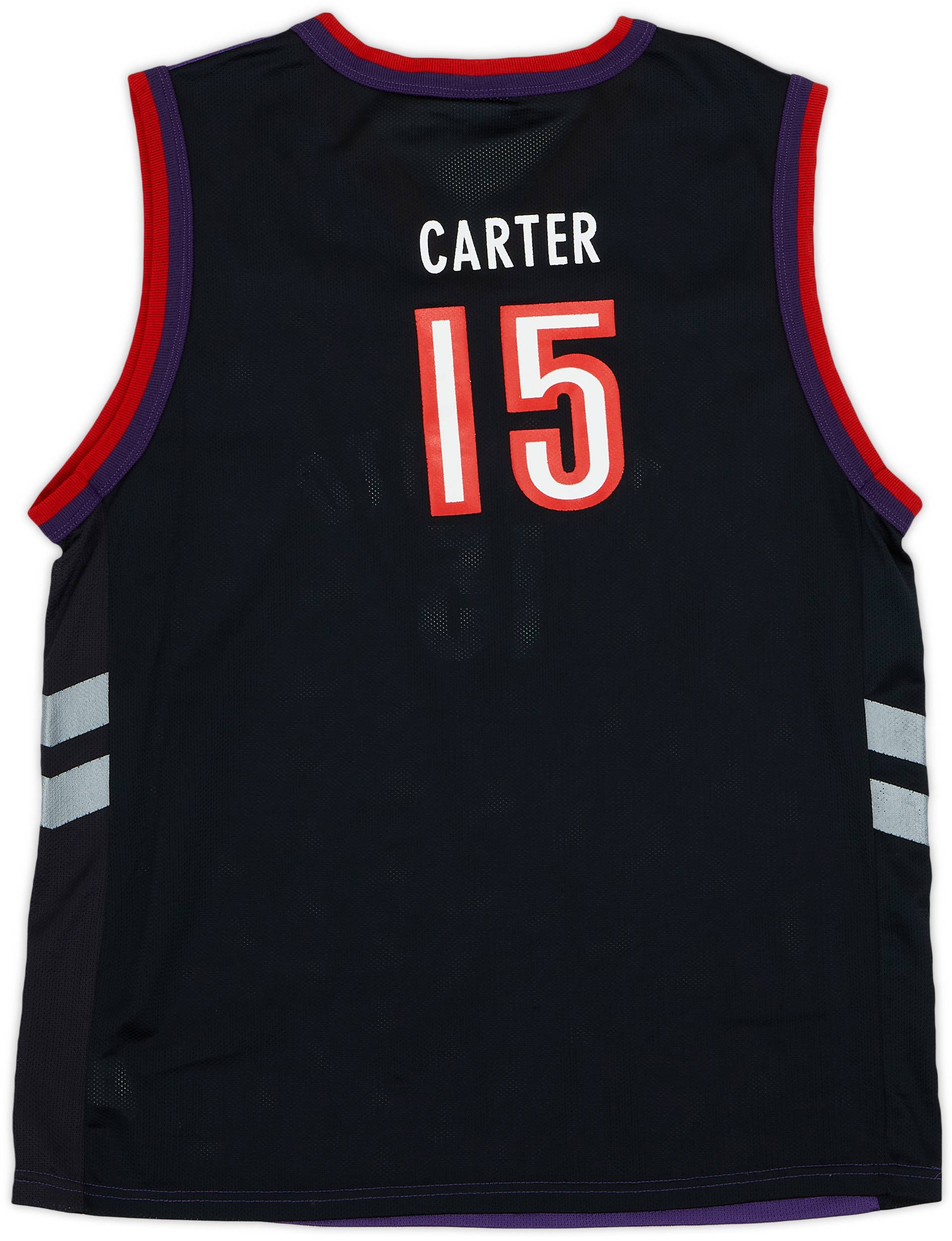 1999-02 Toronto Raptors Carter #15 Champion Away Jersey - 9/10 - (XL.Boys)