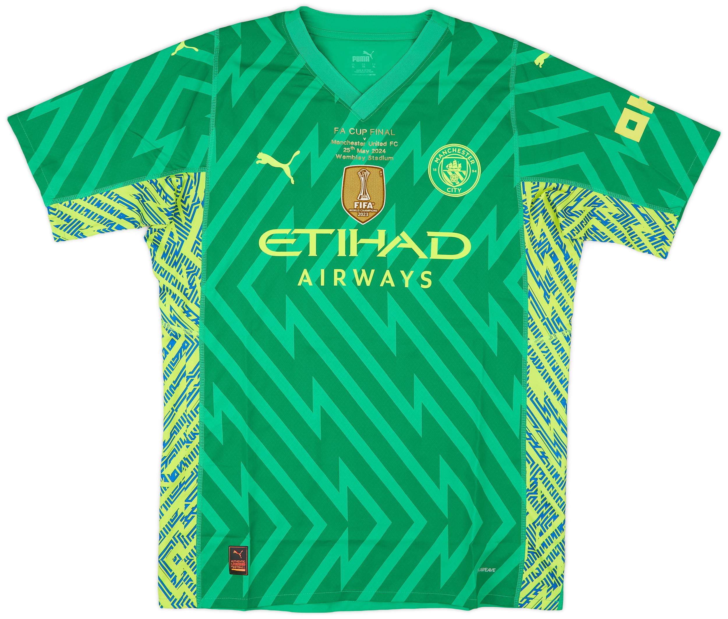 2023-24 Manchester City Match Issue FA Cup Final GK Shirt Ederson M. #31