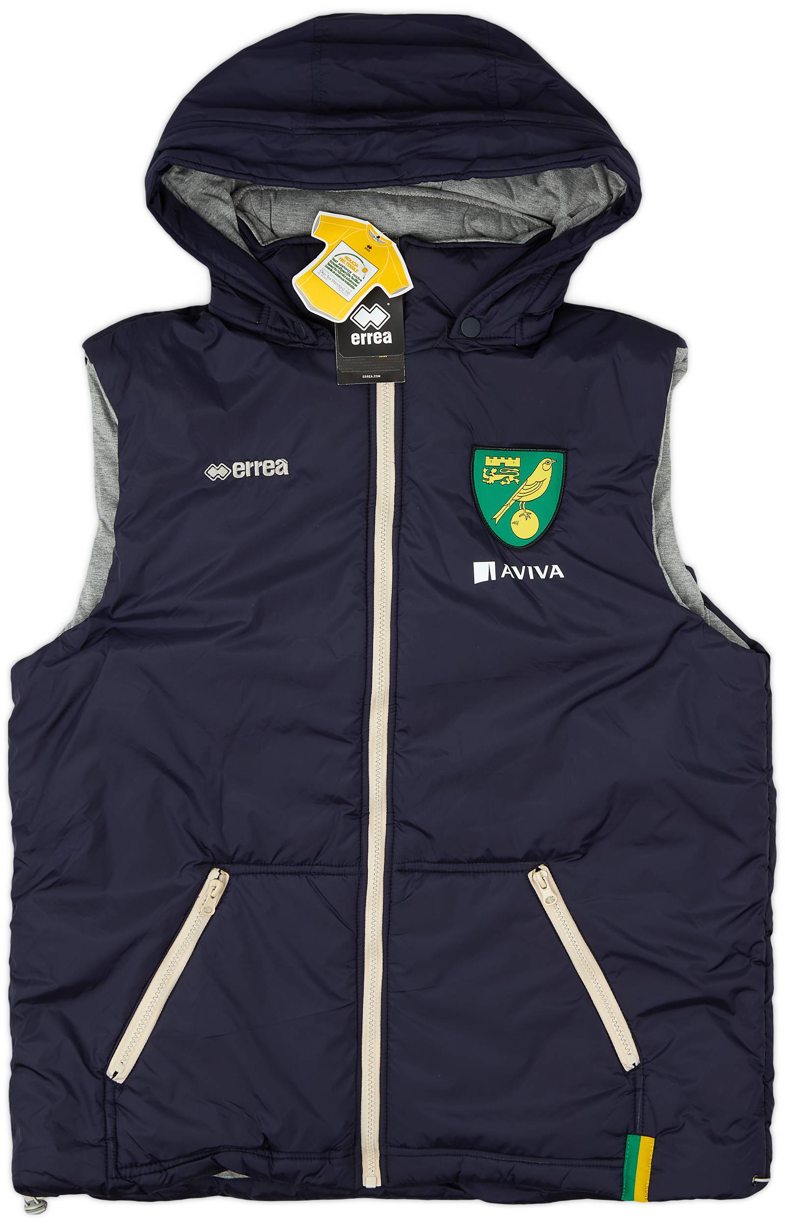 2013-14 Norwich Errea Padded Gilet/Vest