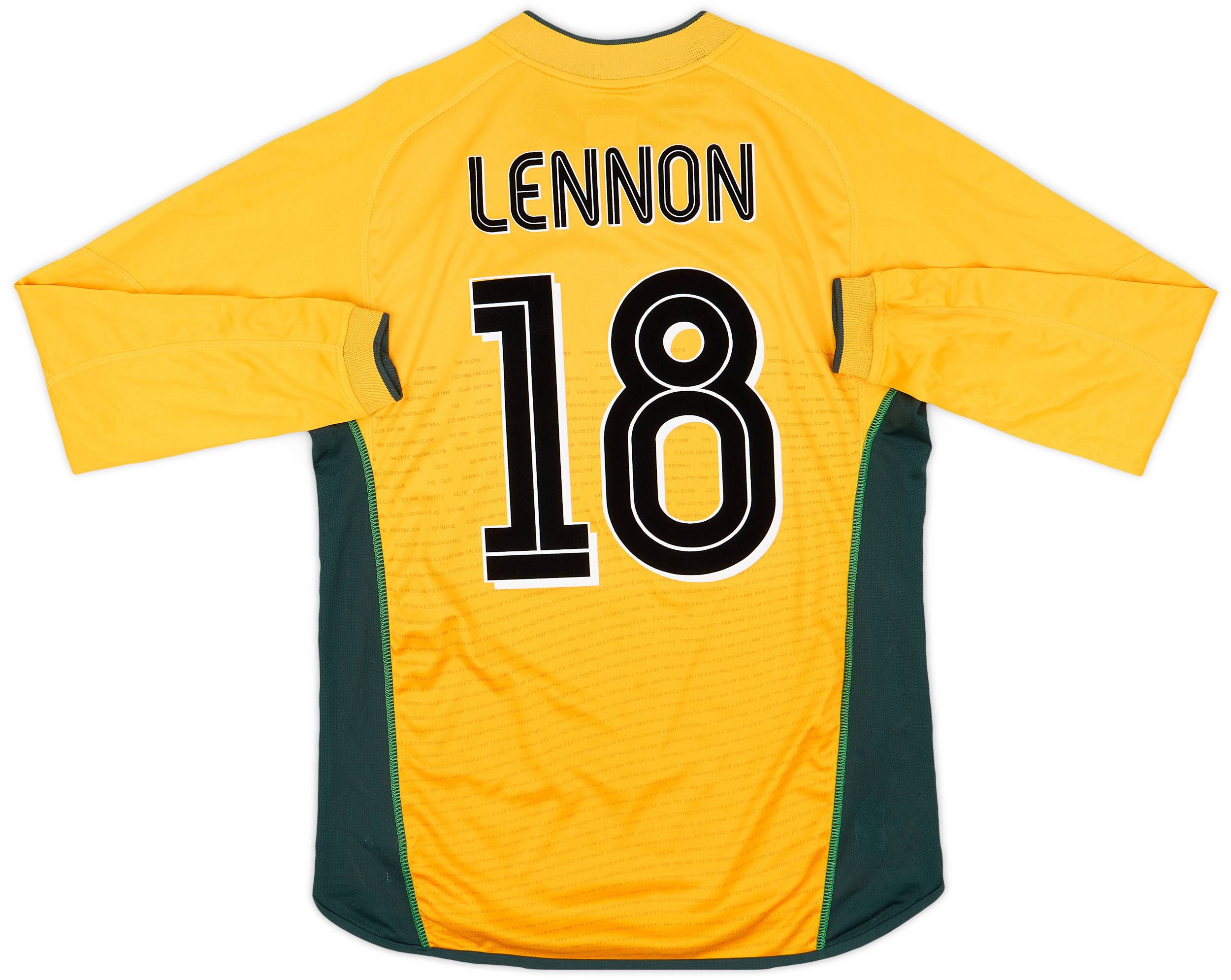 2002-03 Celtic Away L/S Shirt Lennon #18 - 8/10 - (M)