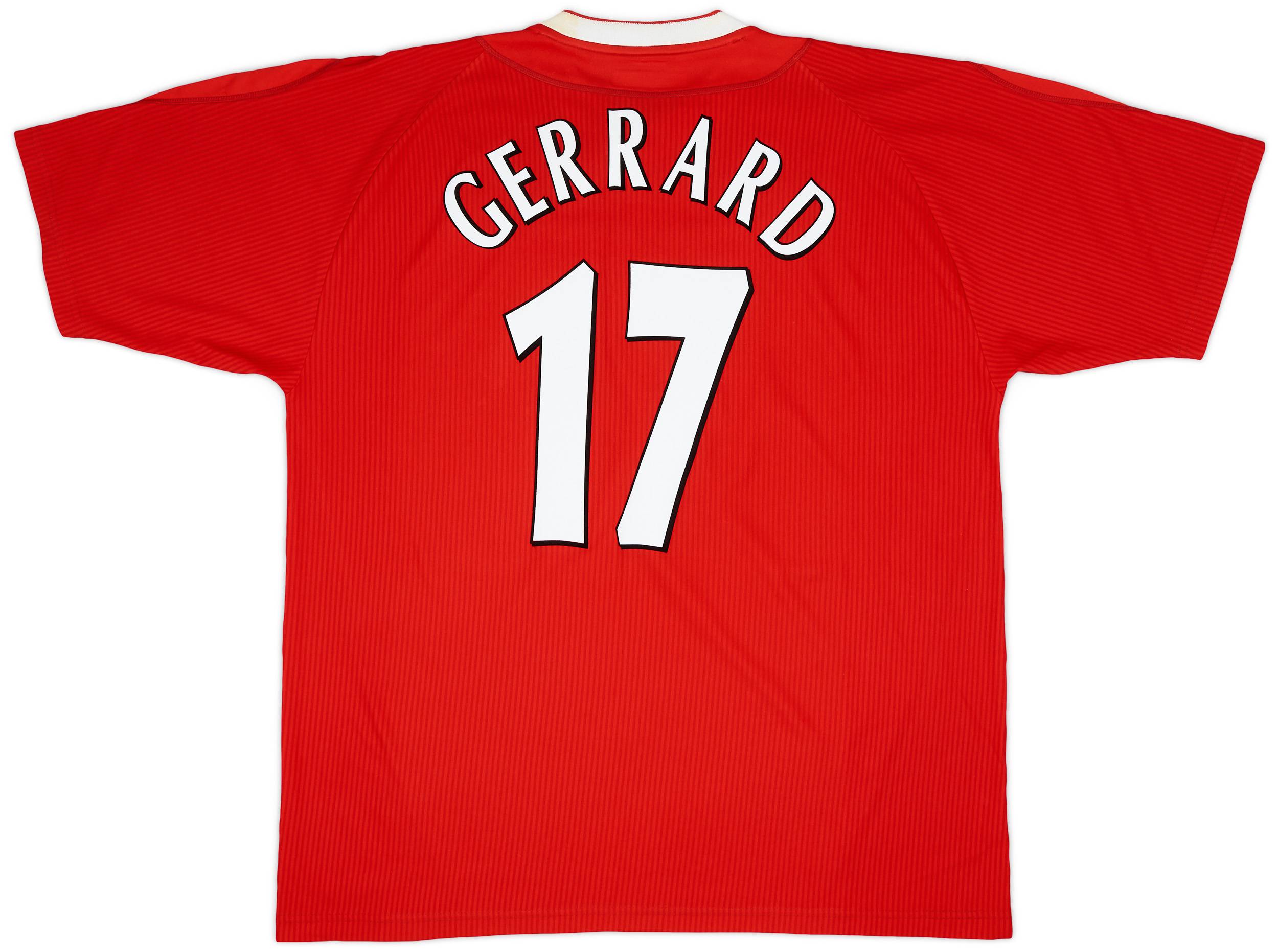 2002-04 Liverpool Home Shirt Gerrard #17 - 9/10 - (XL)