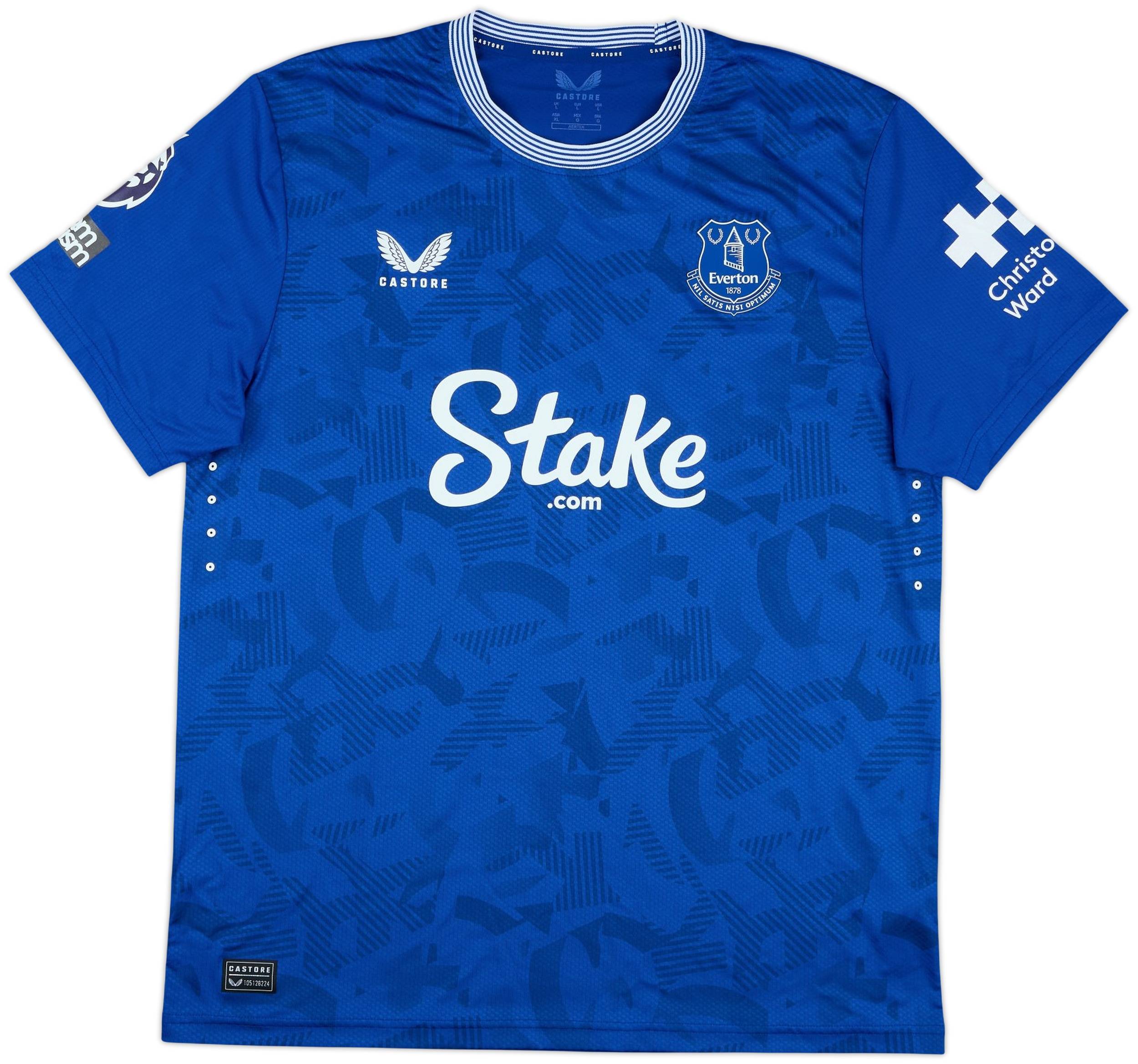 2024-25 Everton Match Issue Home Shirt Doucoure #16