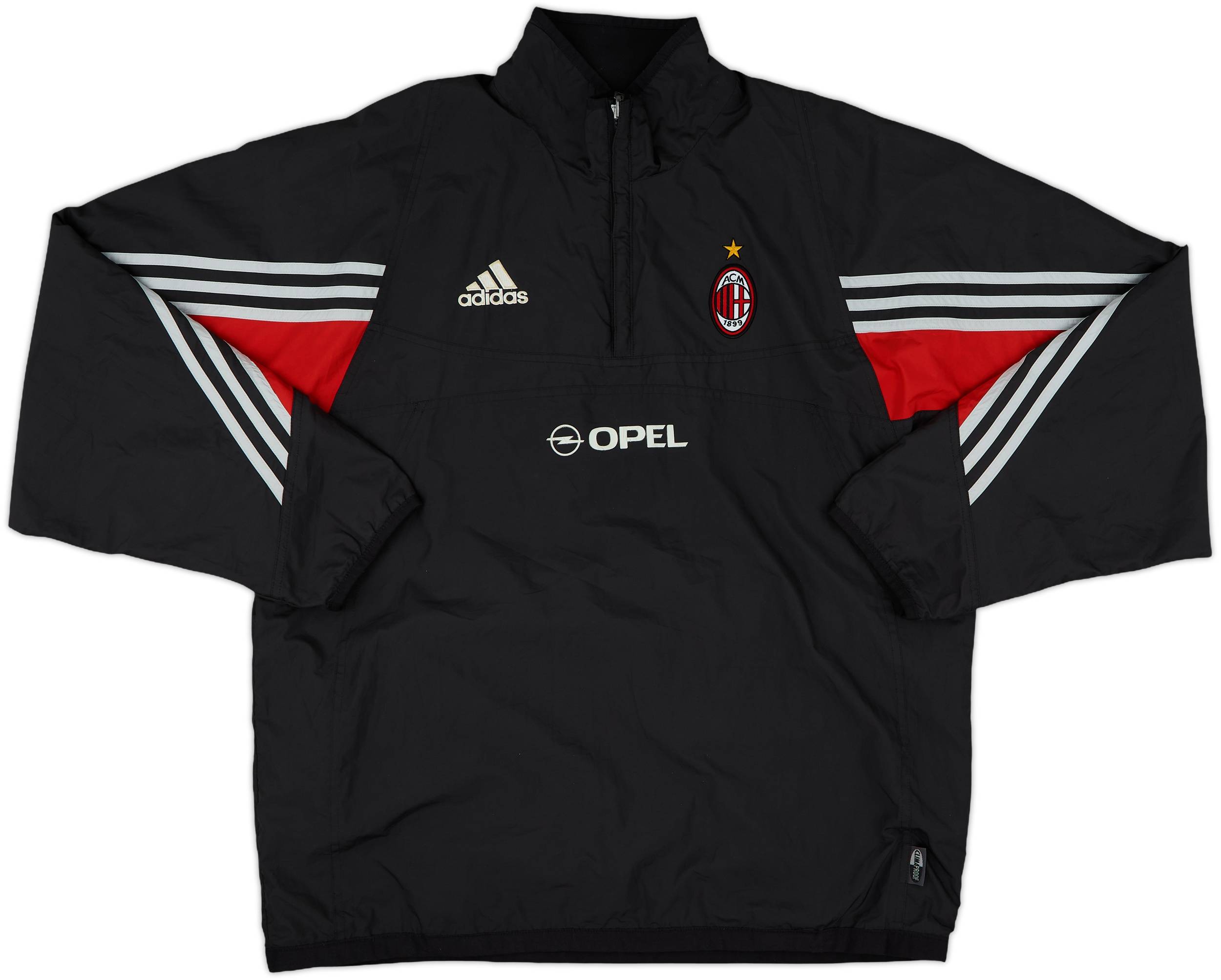 2003-04 AC Milan adidas Reversible 1/4 Zip Drill Top - 7/10 - (M)