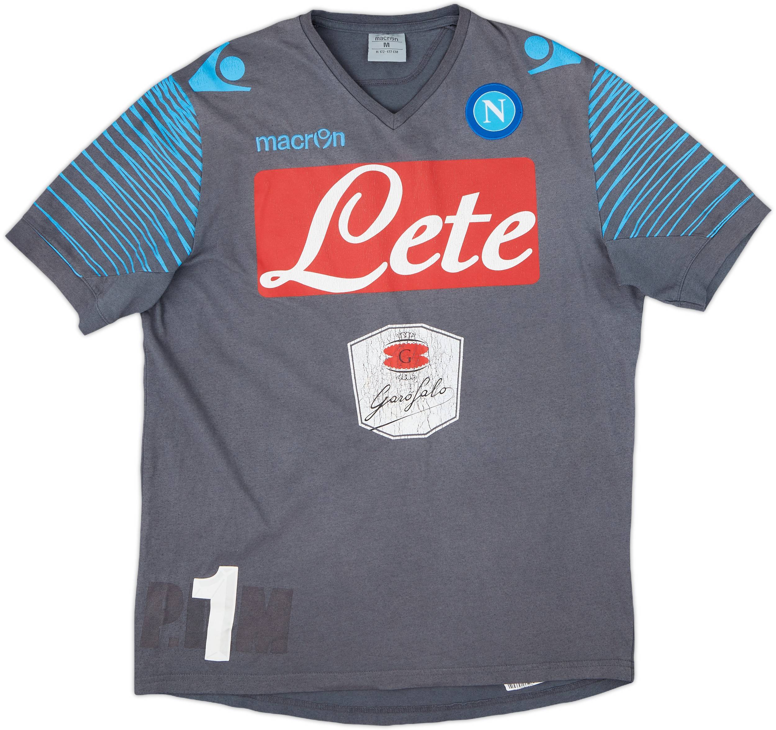 2014-15 Napoli Player Issue Macron Cotton Tee #1 - 5/10 - (L)