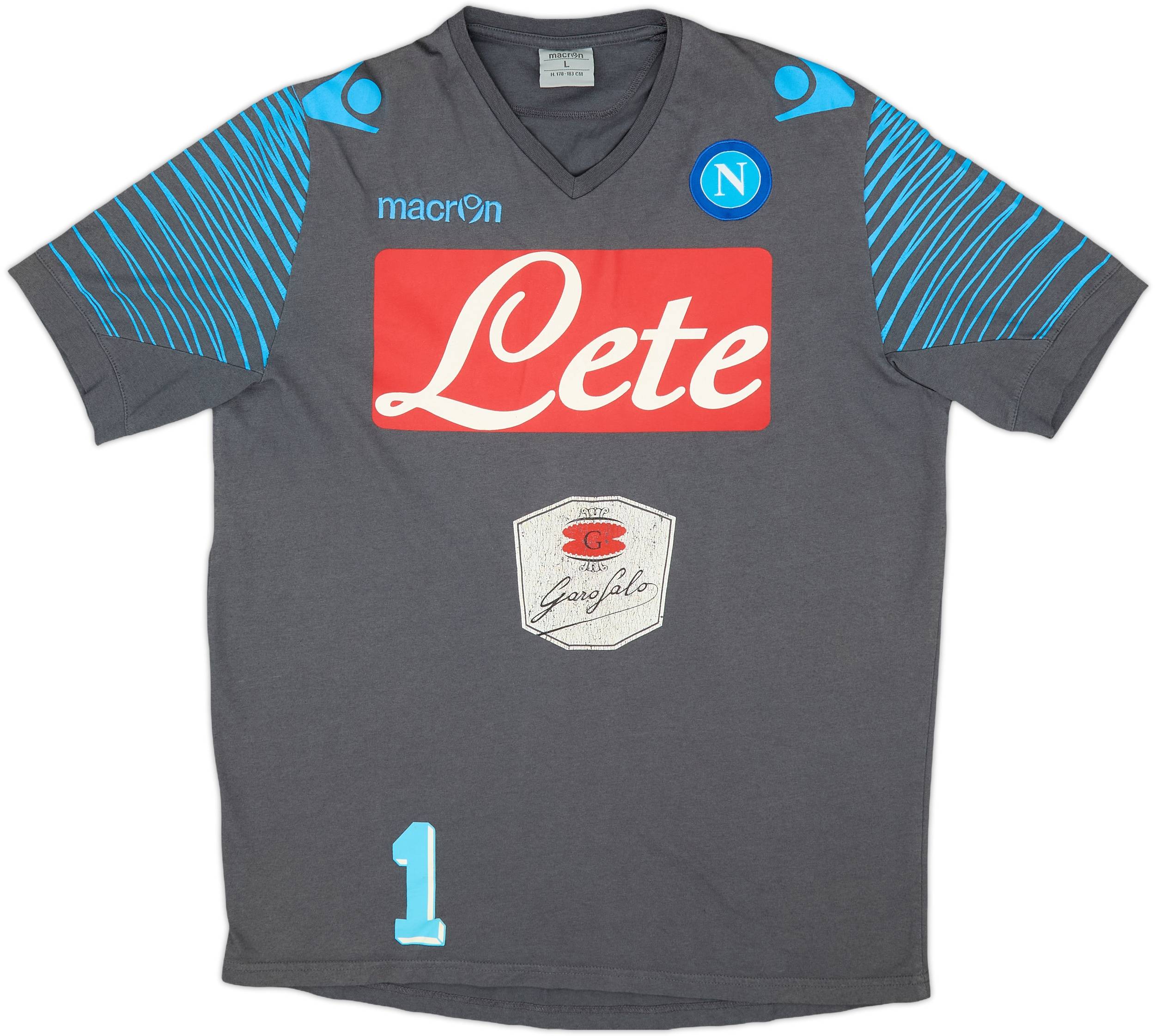 2014-15 Napoli Player Issue Macron Cotton Tee #1 - 5/10 - (L)