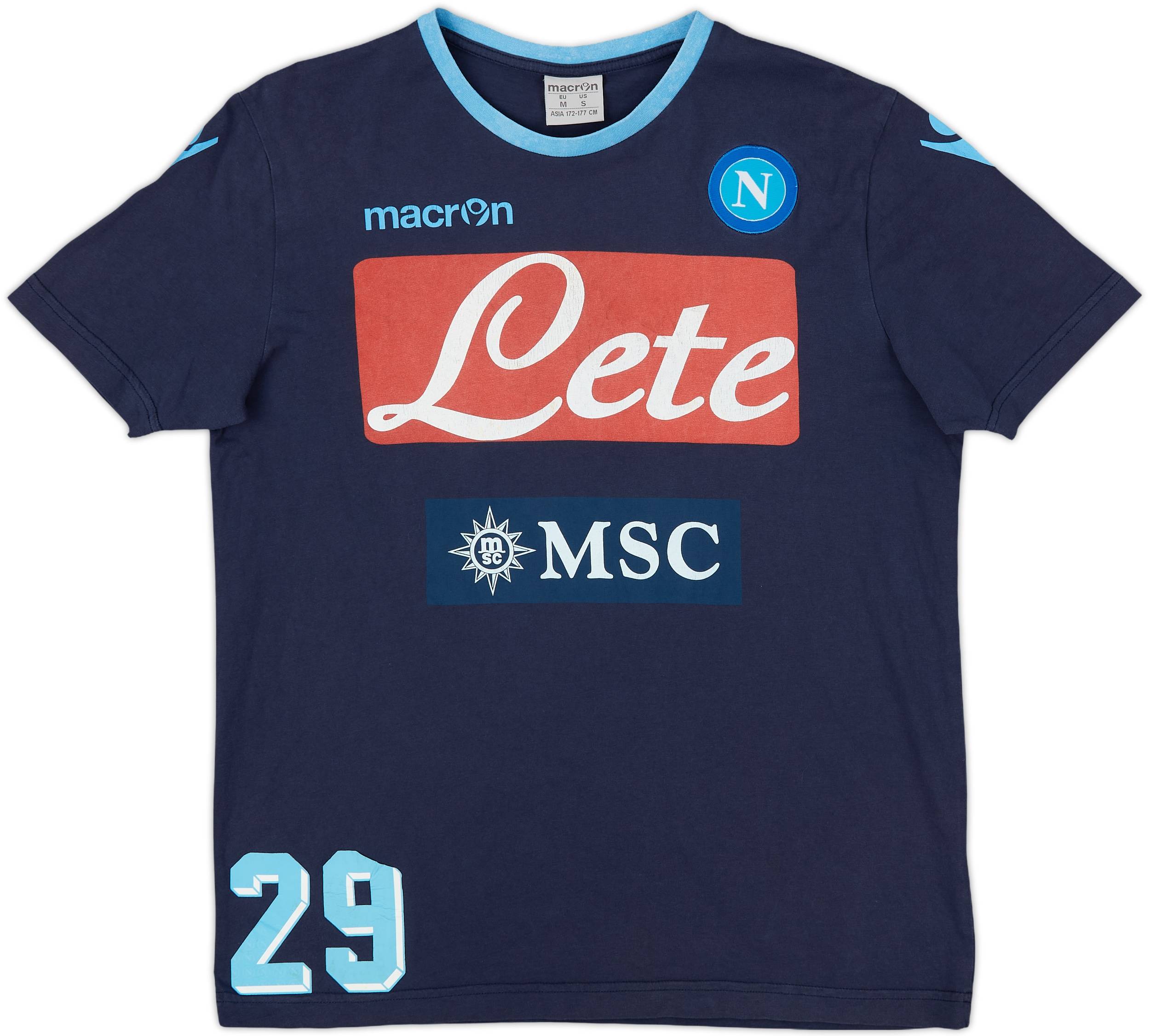 2013-14 Napoli Macron Player Issue Cotton Tee #29 - 5/10 - (M)