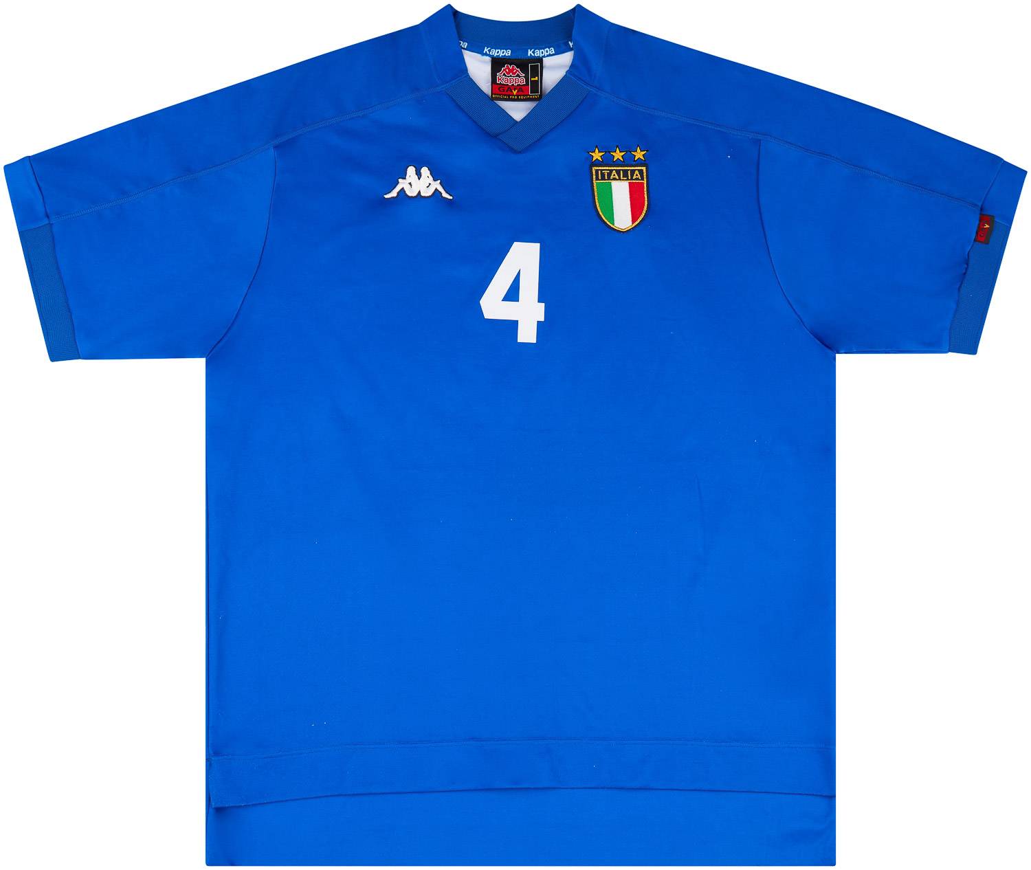 2000 Italy U-18 Match Worn Home Shirt #4 (v England)