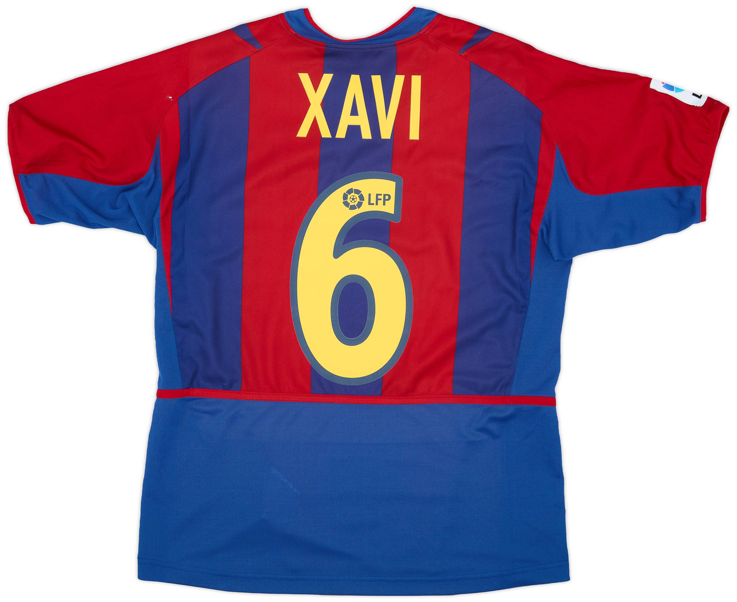 2002-03 Barcelona Home Shirt Xavi #6 - 8/10 - (S)