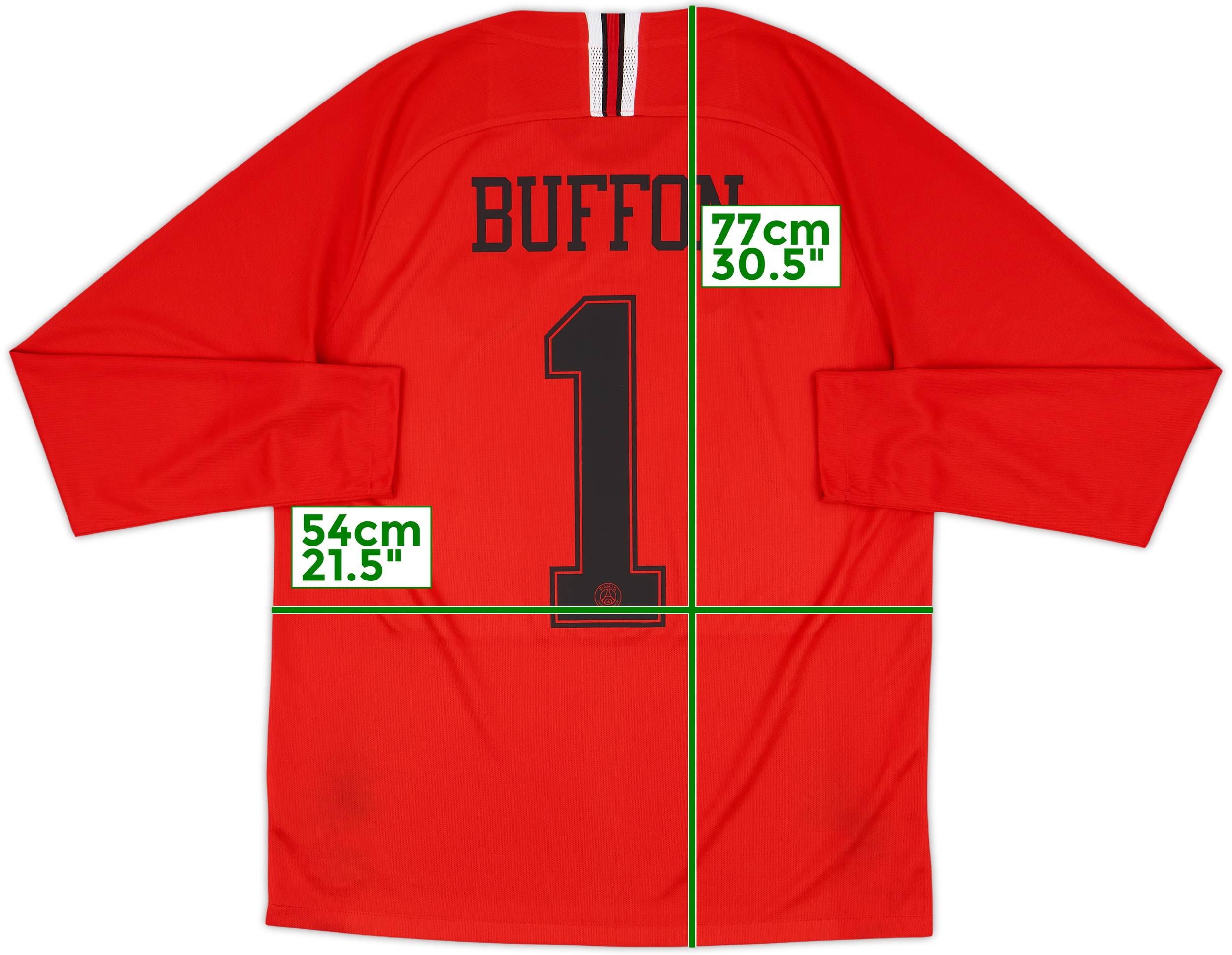 2018-19 Paris Saint-Germain GK Shirt Buffon #1 - 10/10 - (L)