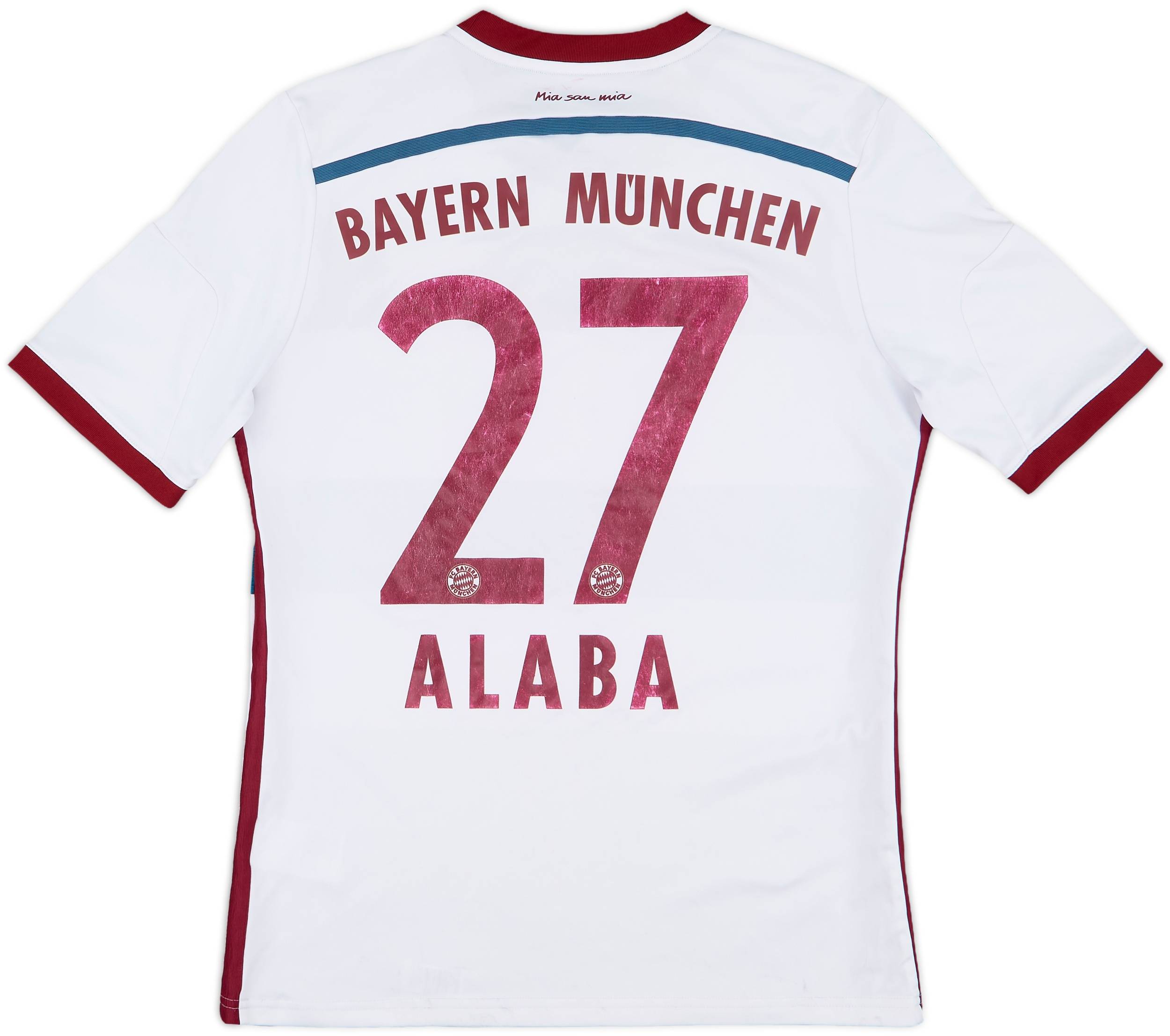 2014-15 Bayern Munich Away Shirt Alaba #27 - 7/10 - (XL.Boys)