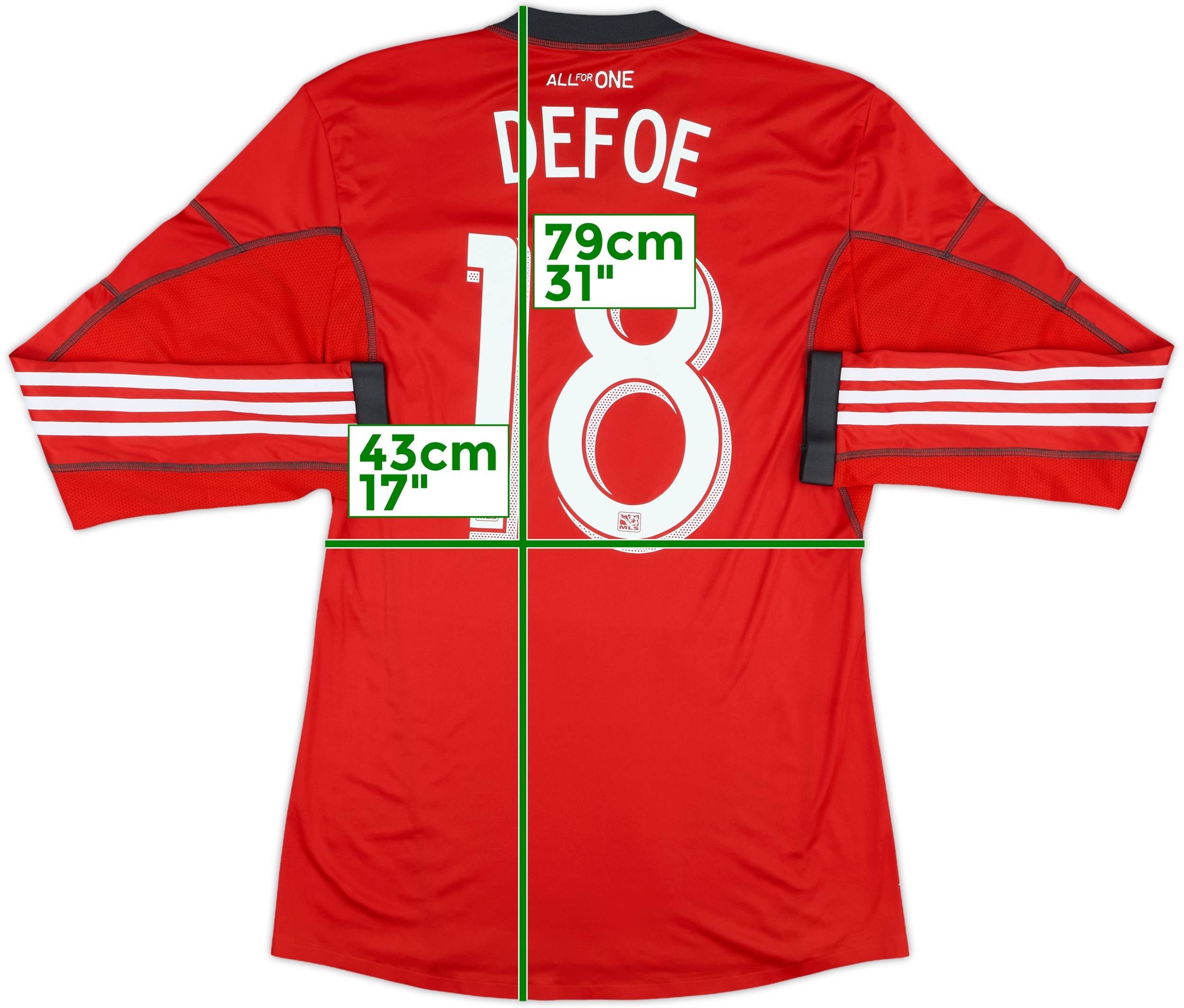 2014 Toronto Match Issue Home L/S Shirt Defoe #18