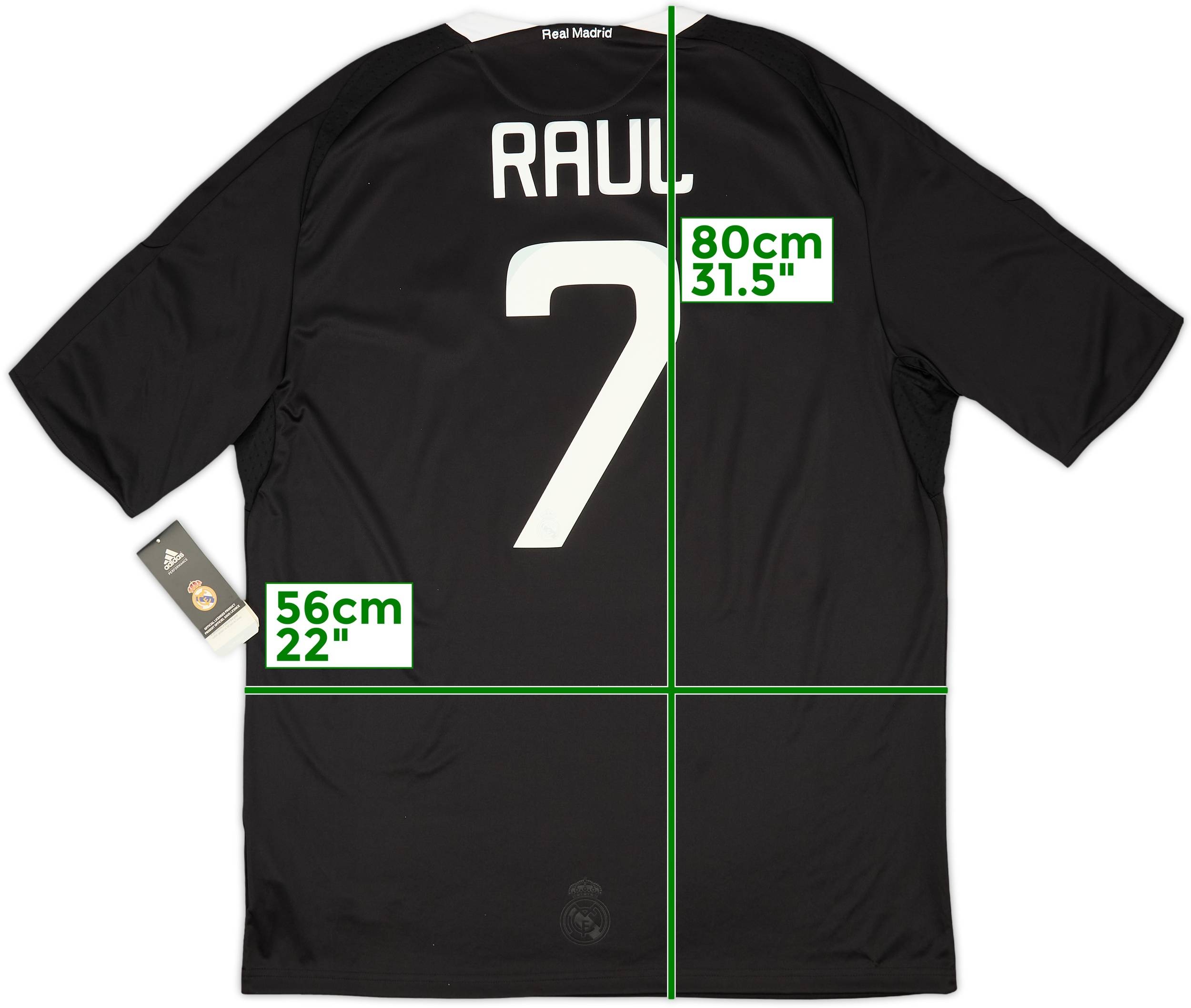 2008-09 Real Madrid CL Third Shirt Raul #7 (XL)