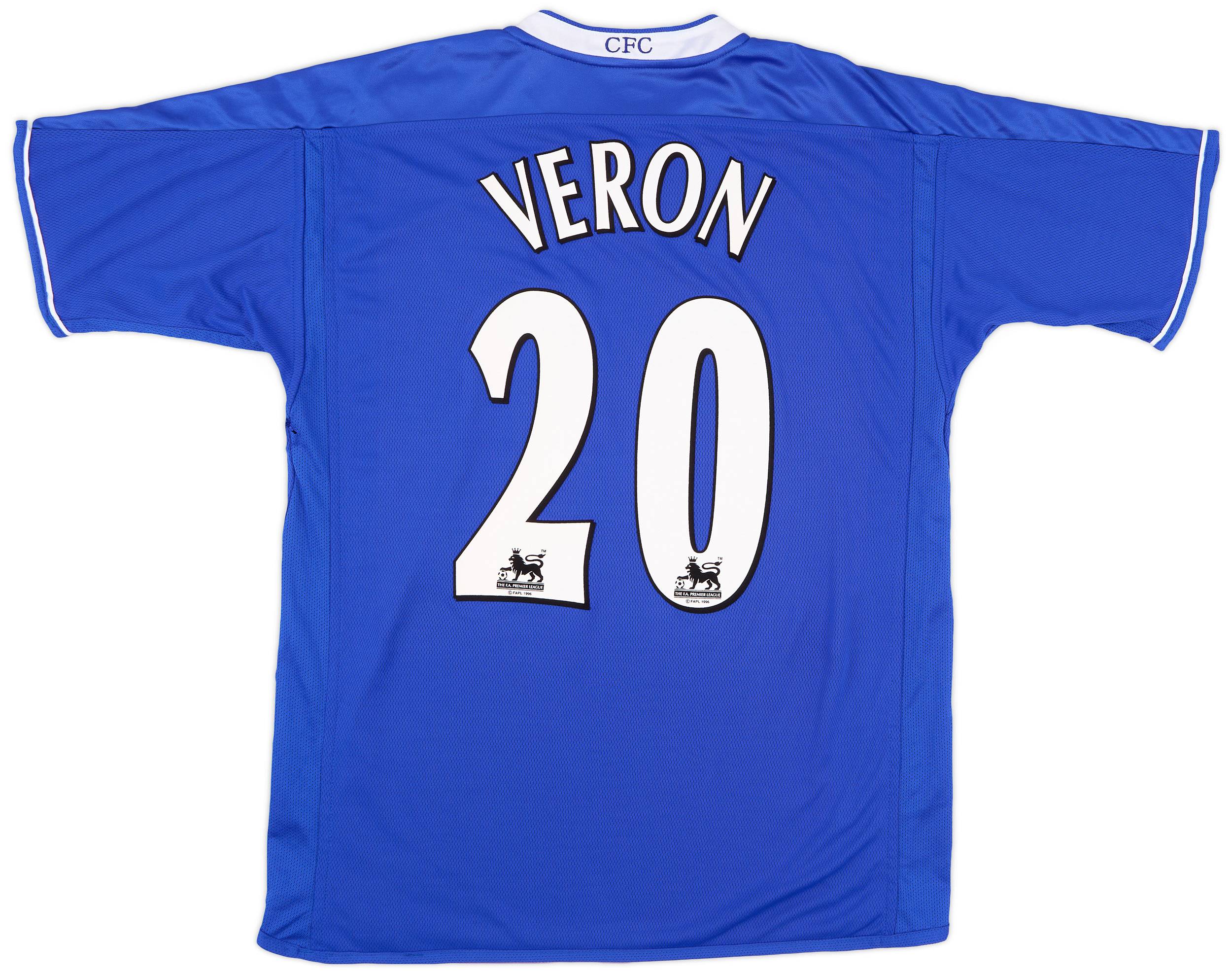 2003-05 Chelsea Home Shirt Veron #20 - 9/10 - (M)